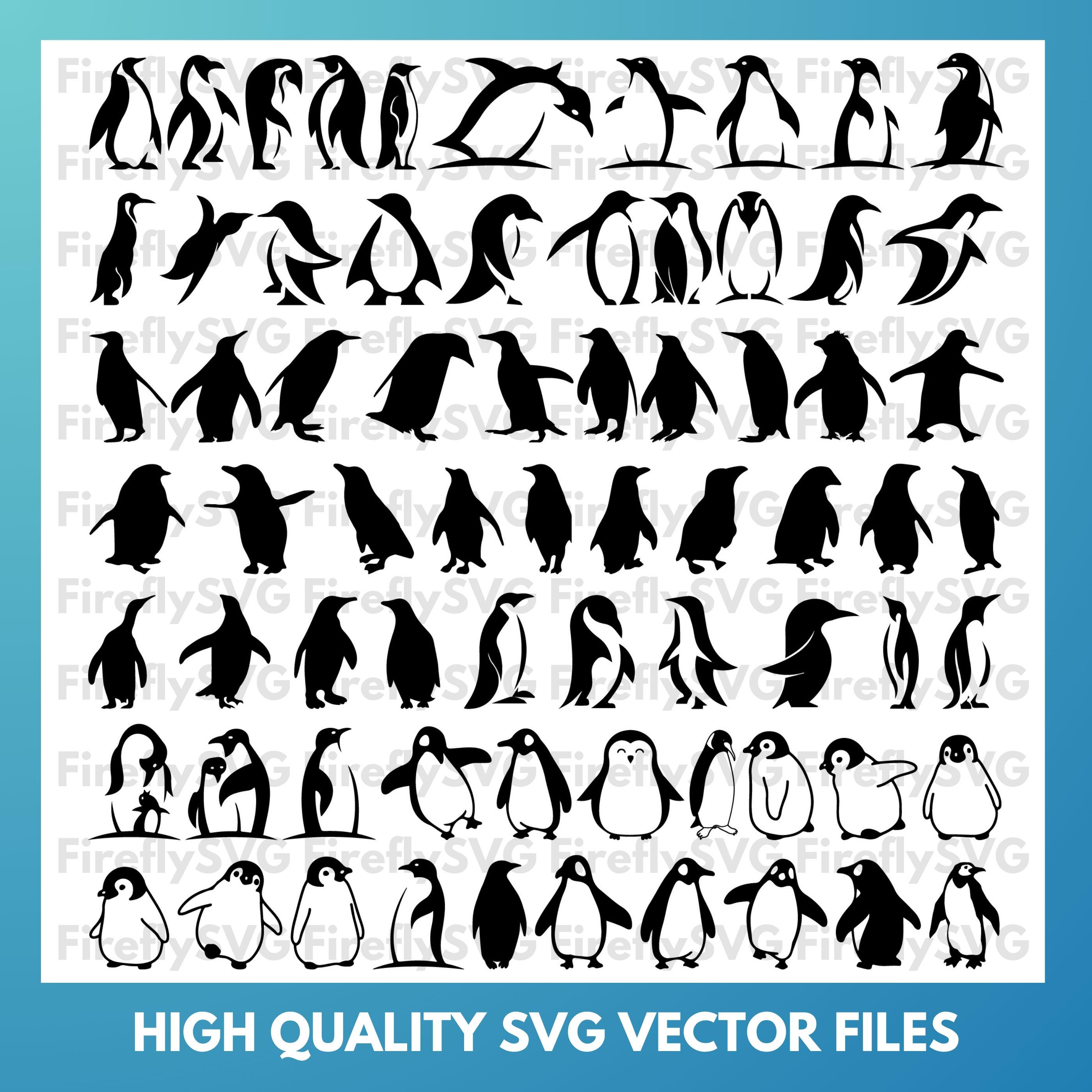 Penguin SVG Bundle, Penguin Svg, Penguin Clipart, Penguin Silhouette ...