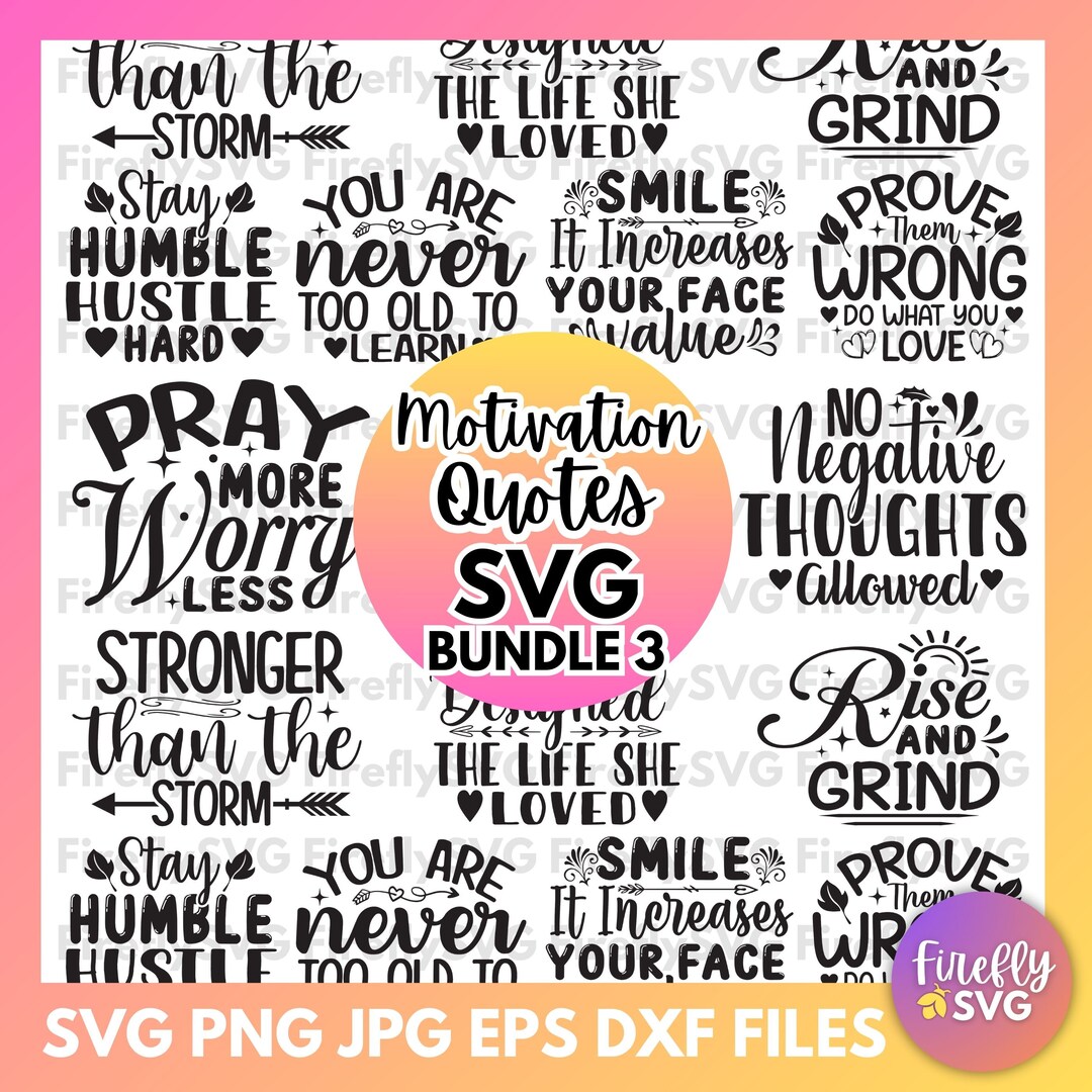 Motivational SVG Bundle Positive Svg Self Love Svg Inspirational Mental ...