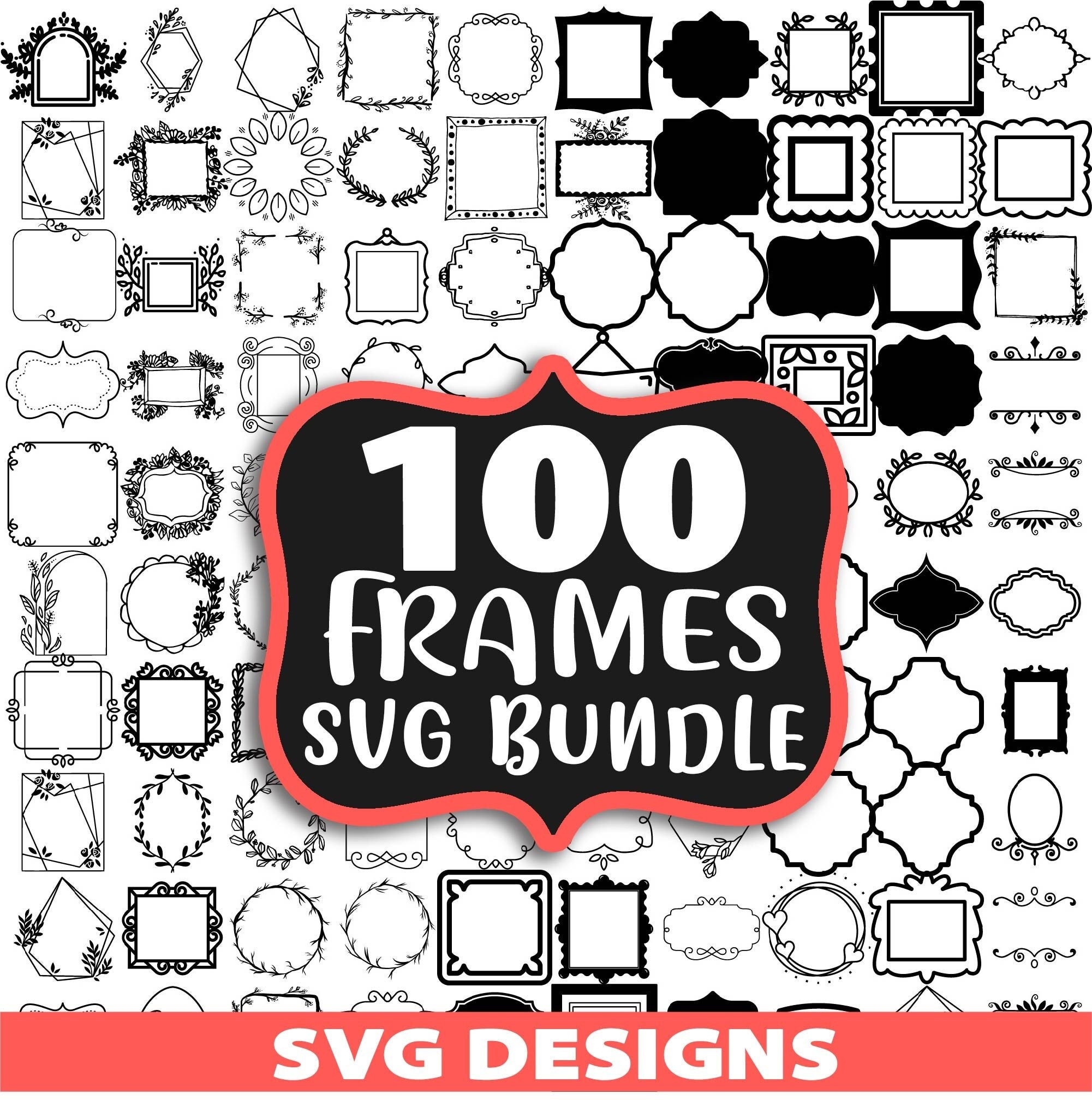 Frame SVG Bundle Circle Frame Svg Svg Files for Cricut | Etsy