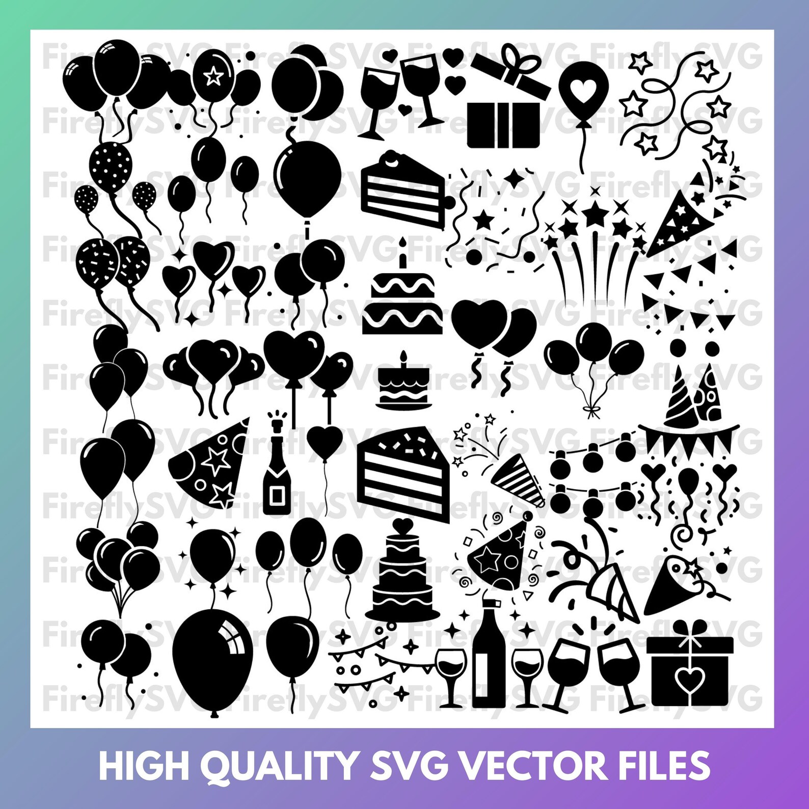 Party SVG Bundle, Birthday Svg Bundle, Happy Birthday Svg, Svg Bundle ...