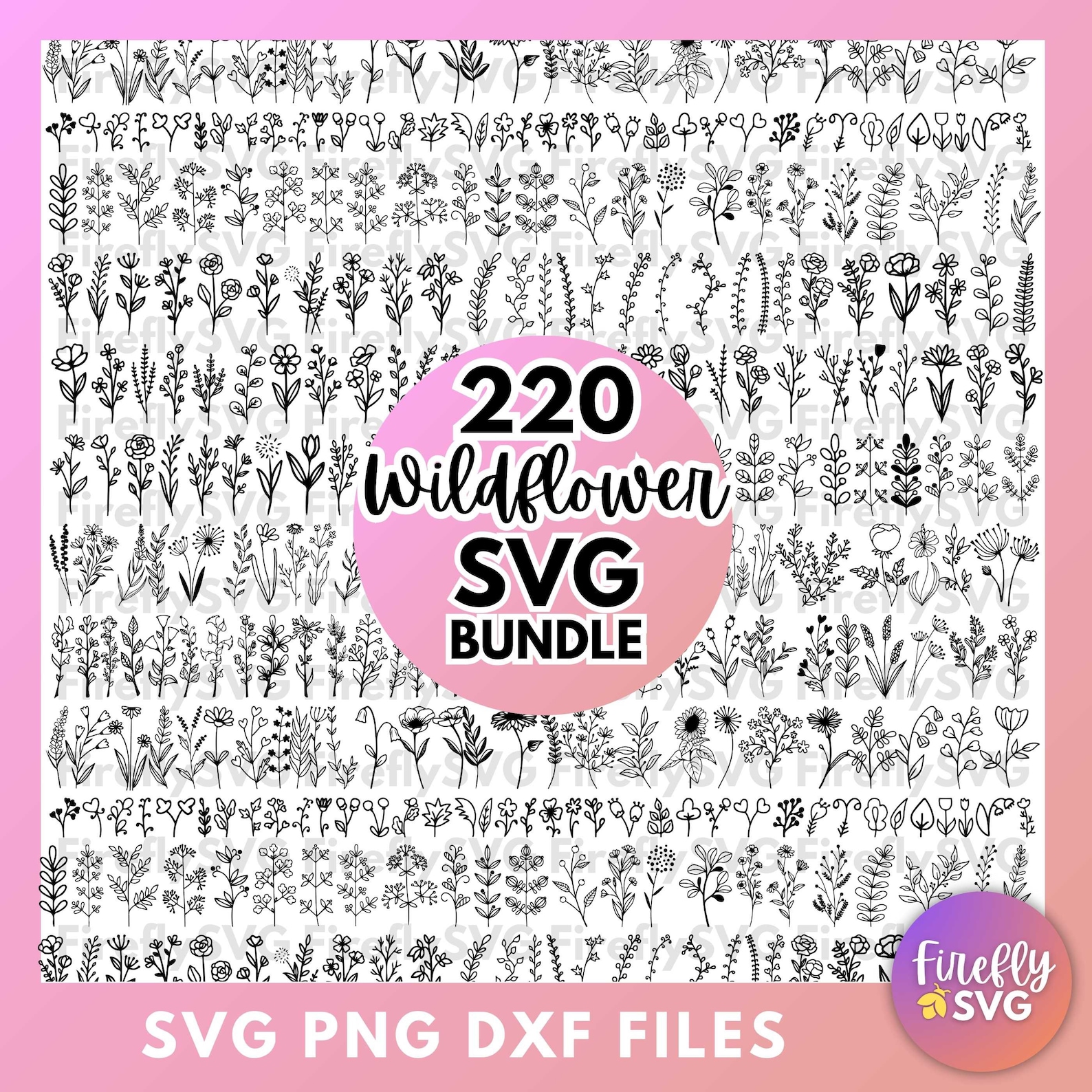 220+ Wildflower SVG Bundle Wildflower Vector Wildflower Silhouette ...