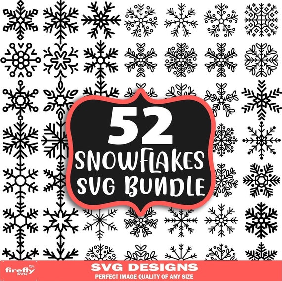 Snowflake SVG Bundle Winter Svg Snowflake Outline Svg for - Etsy