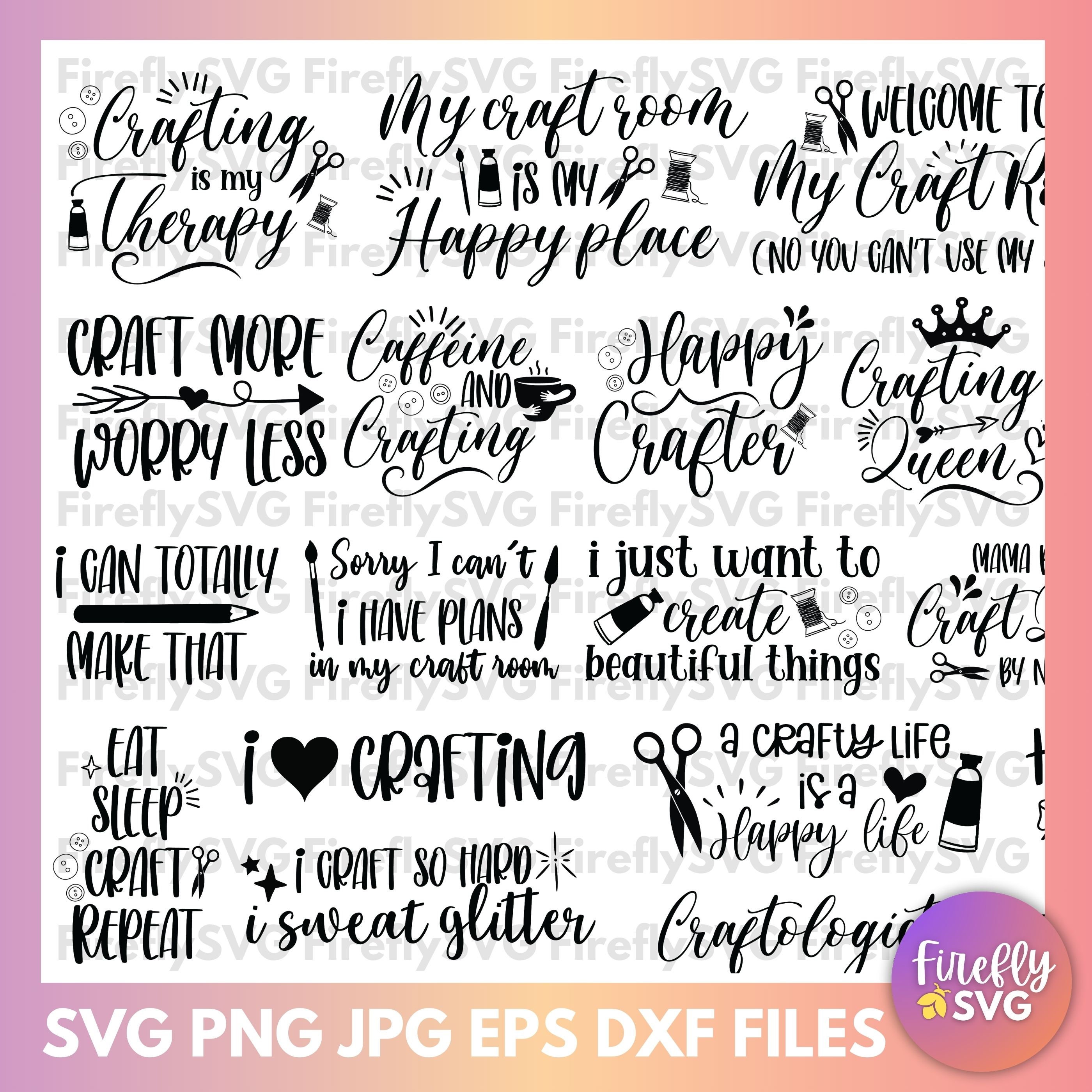 Crafting SVG Bundle Crafty Svg Craft Svg Crafter Svg Funny Quotes Sassy ...