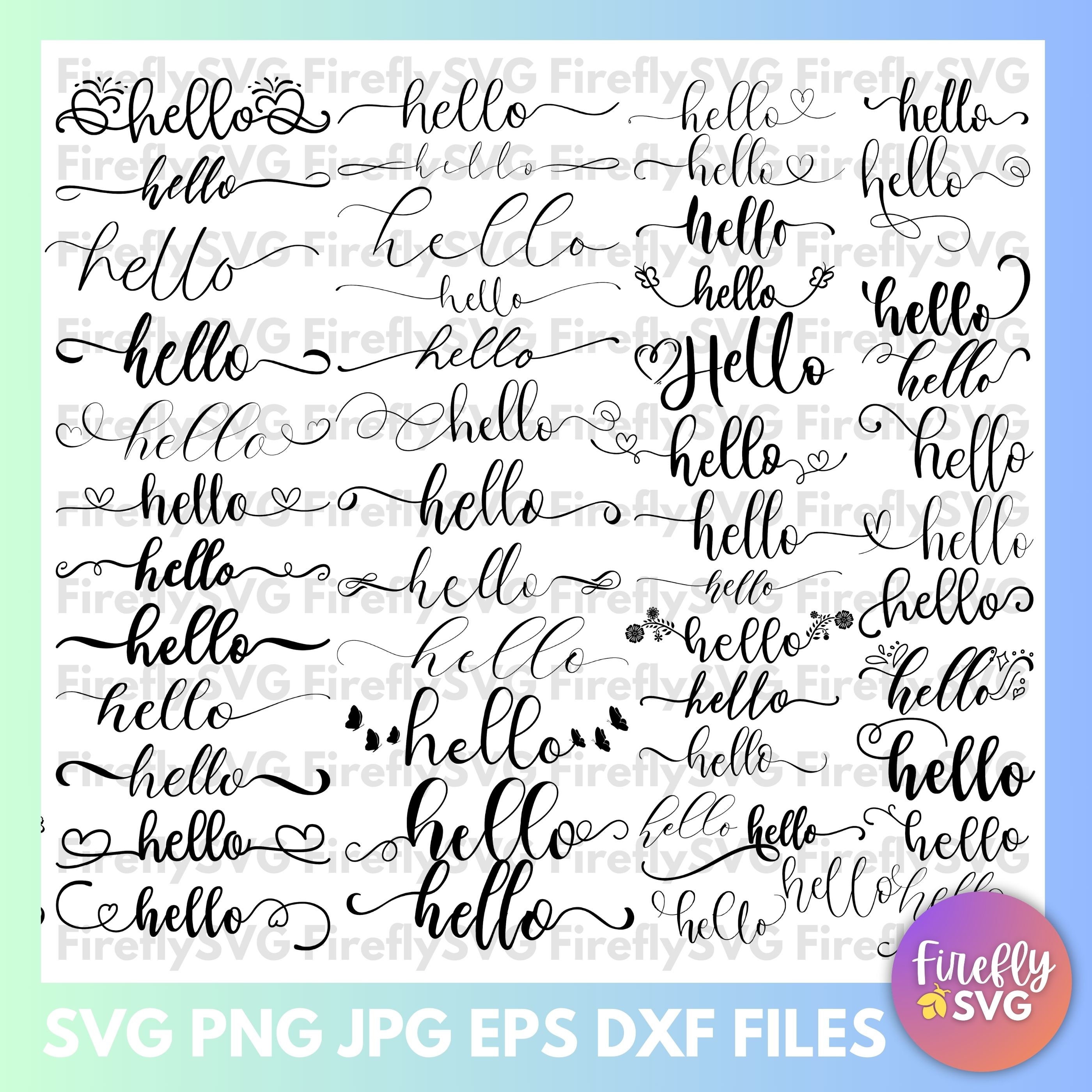 65 Hello Svg Hand Lettered Hello Sign Svg Welcome Svg Door Mat Svg Door ...
