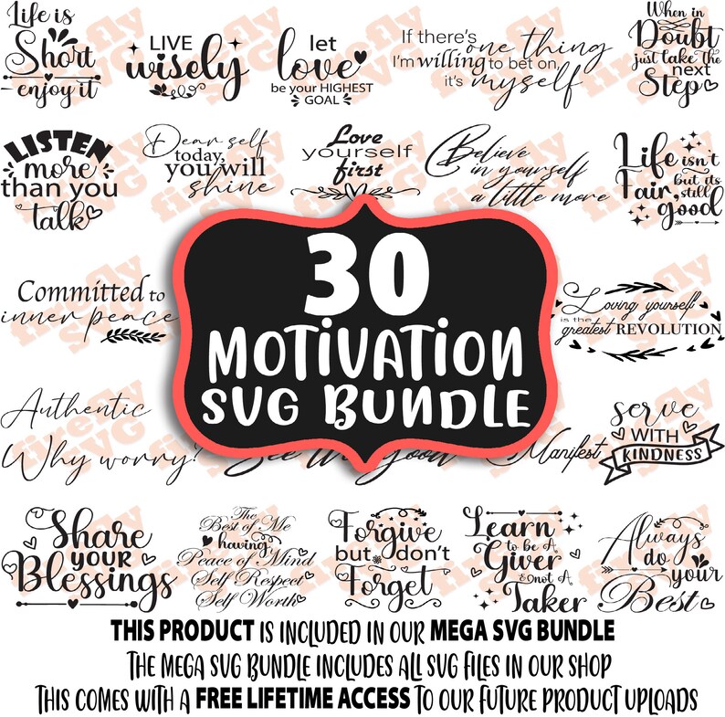 Motivation Quotes SVG Bundle Motivational Sayings Bundle Inspirational ...