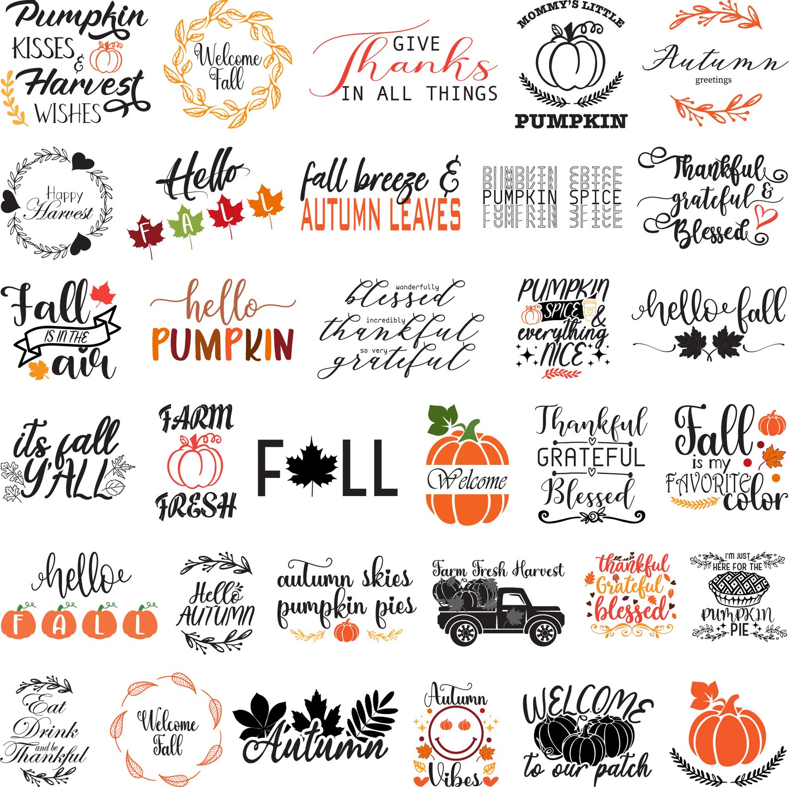 Fall SVG Bundle Fall Svg Happy Fall Svg Autumn Svg - Etsy