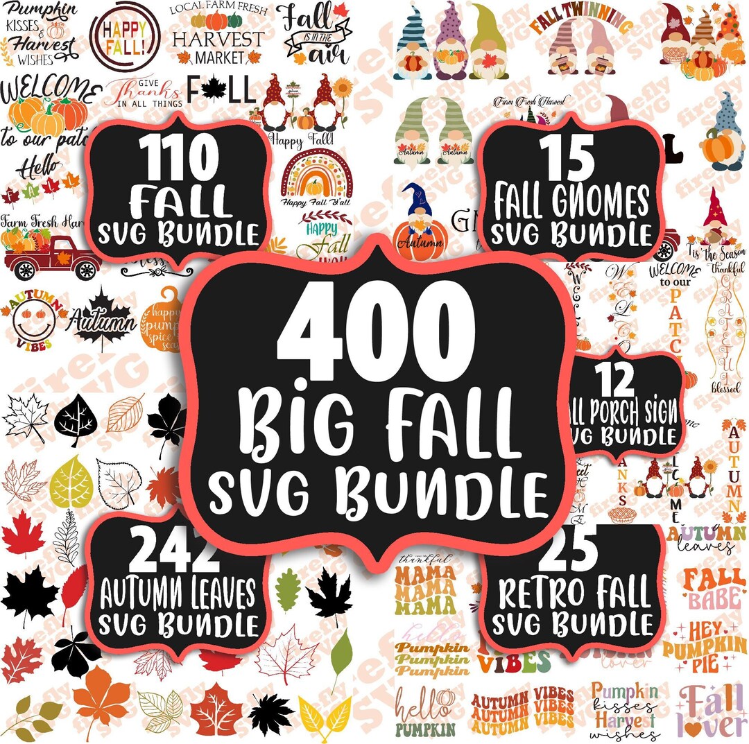 Fall SVG Bundle, Fall Svg, Happy Fall Svg, Autumn Svg, Thanksgiving Svg ...