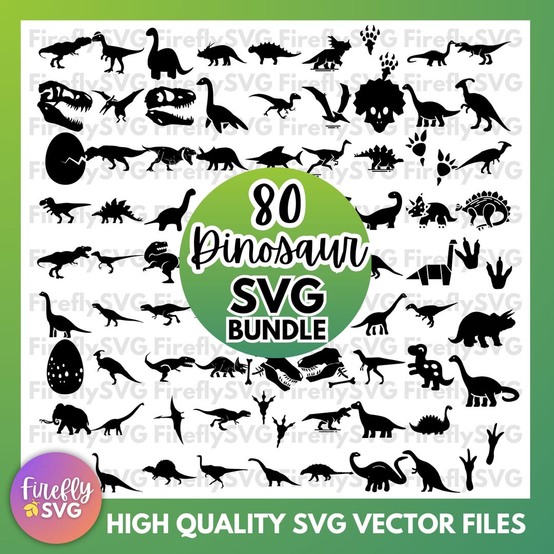 Dinosaur SVG Bundle, Svg Files for Cricut, Dinosaur Svg, Dino Svg, Dino ...
