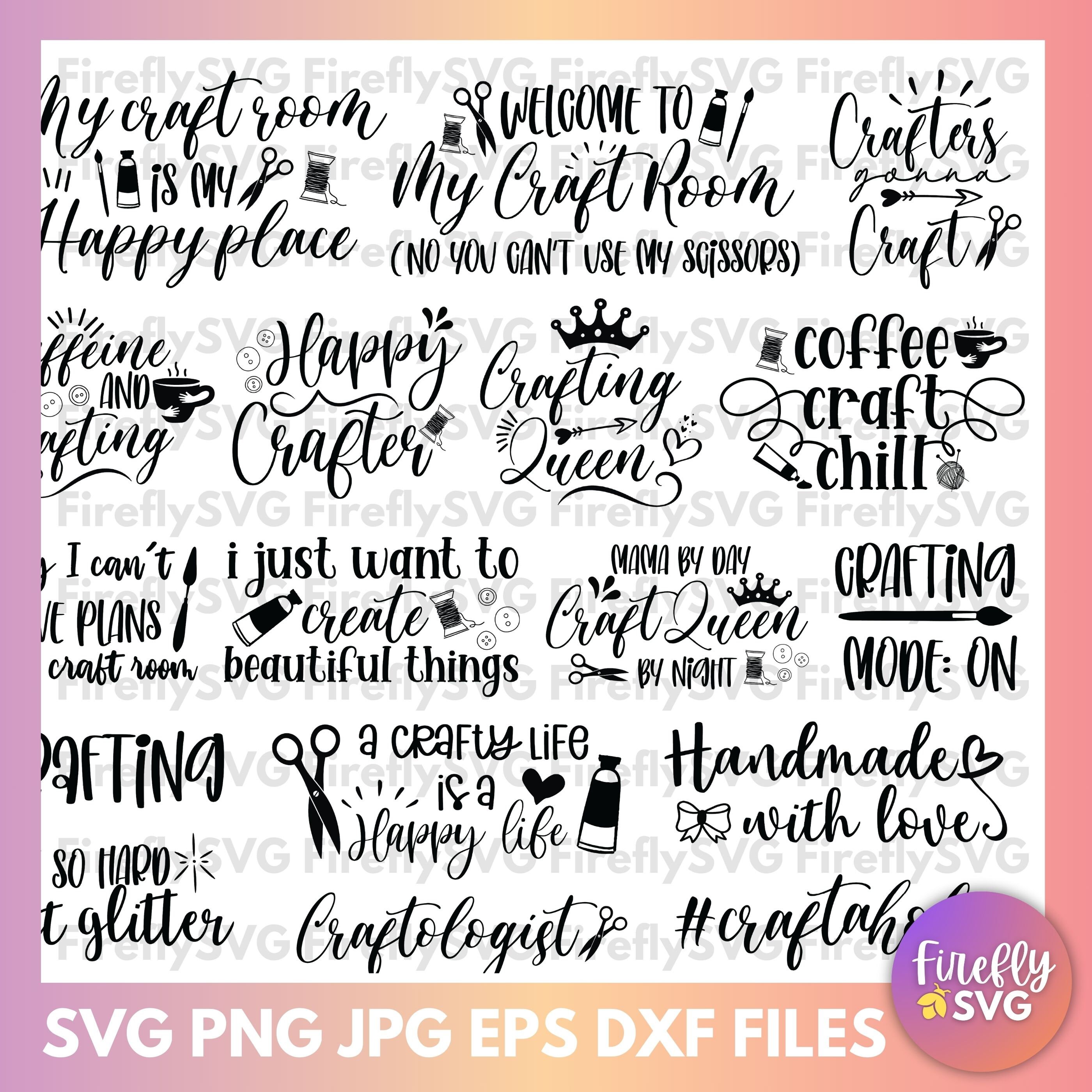 Crafting SVG Bundle Crafty Svg Craft Svg Crafter Svg Funny Quotes Sassy ...