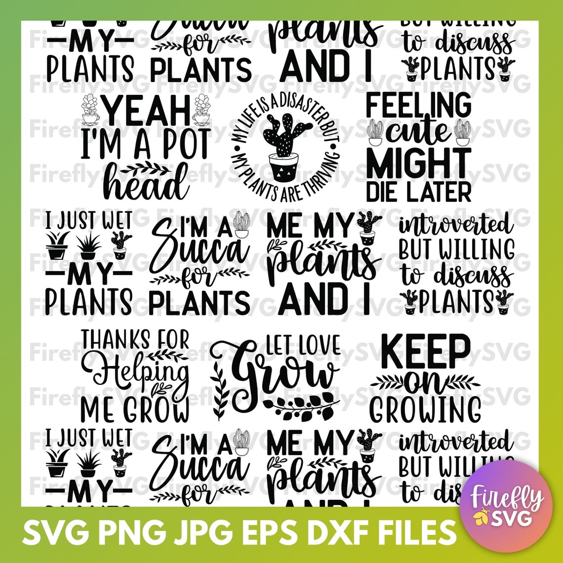 Plant Lover SVG Bundle Plant Svg Plant Mom Svg Plant Quote Svg ...