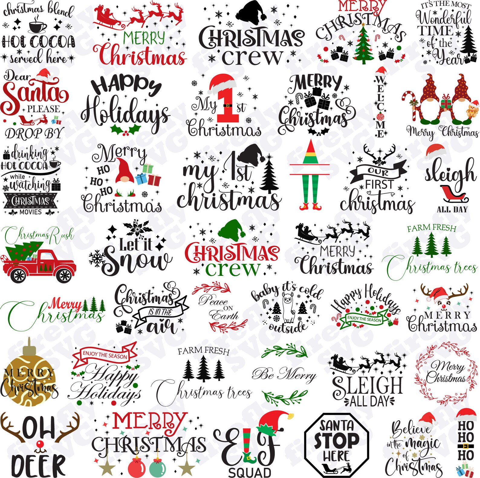 Christmas SVG Bundle Merry Christmas Svg Christmas Svg - Etsy