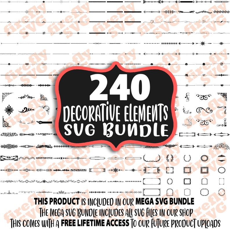 Decorative Elements SVG Ornaments SVG Flourishes Svg Twirls Svg Text ...
