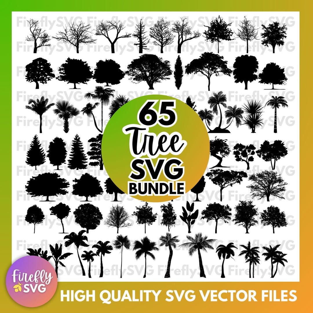 Tree SVG Bundle, Tree Svg, Pine Tree Svg, Forest Svg, Tree Clipart ...