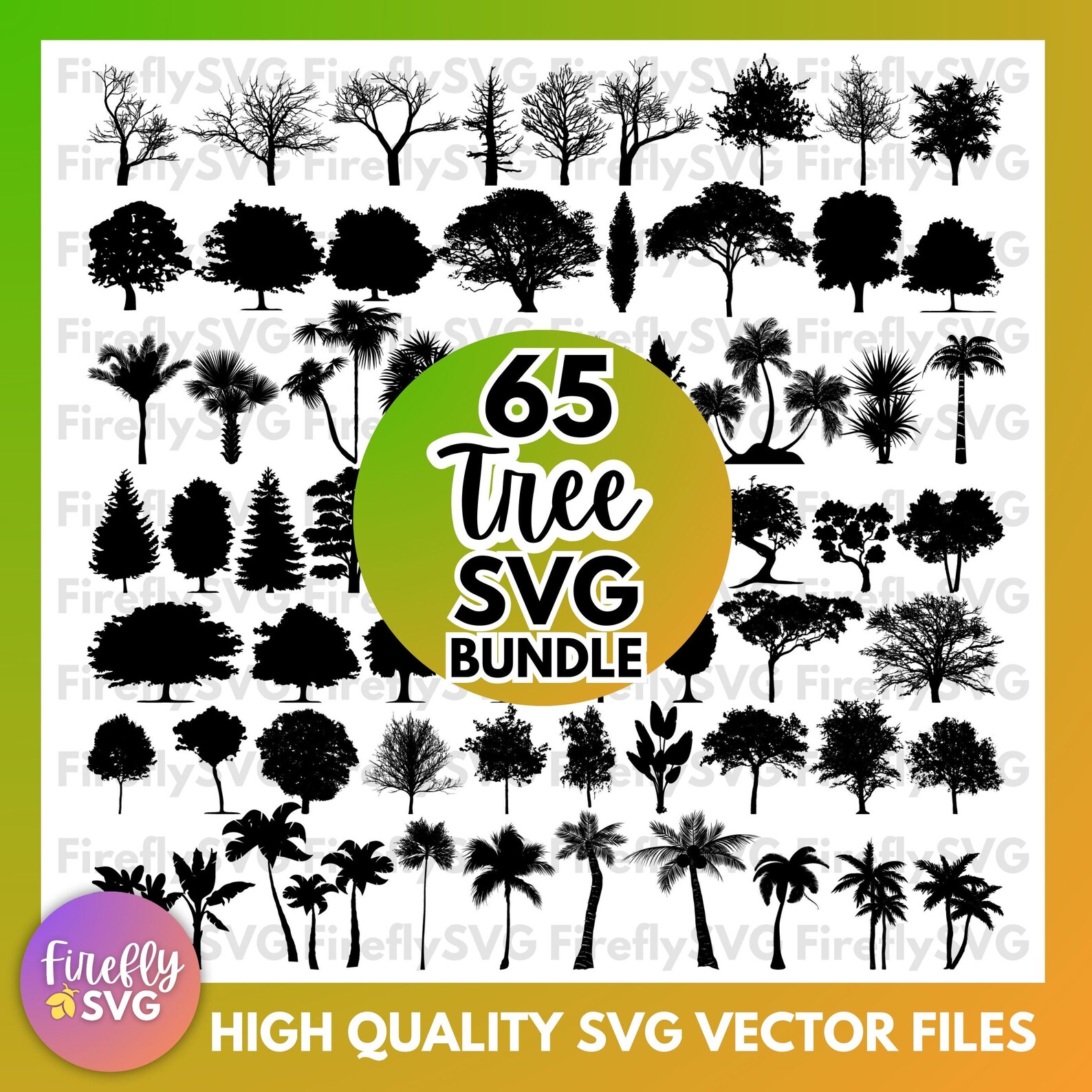 Tree SVG Bundle, Tree Svg, Pine Tree Svg, Forest Svg, Tree Clipart ...
