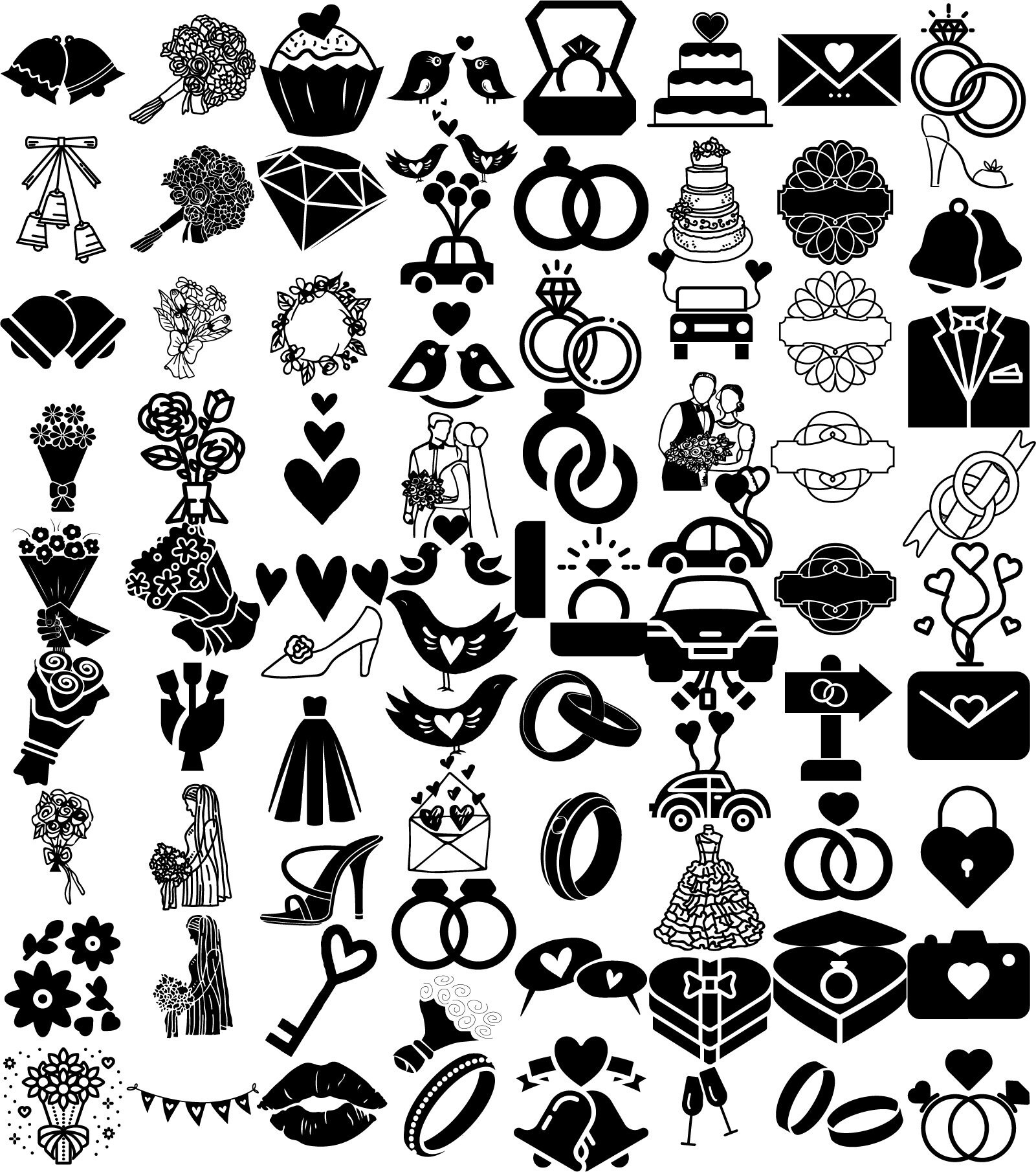 Wedding SVG Bundle, Mr and Mrs Svg, Wedding Svg Files, Bridesmaid Svg ...