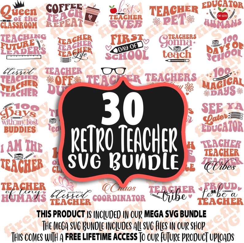 Retro Teacher SVG Bundle School Svg Teacher Svg First Day of - Etsy