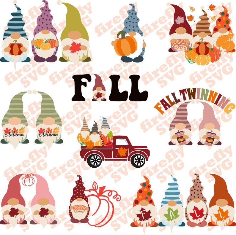 Fall Gnomes SVG Bundle Fall Svg Gnomes Autumn Gnomes Svg - Etsy