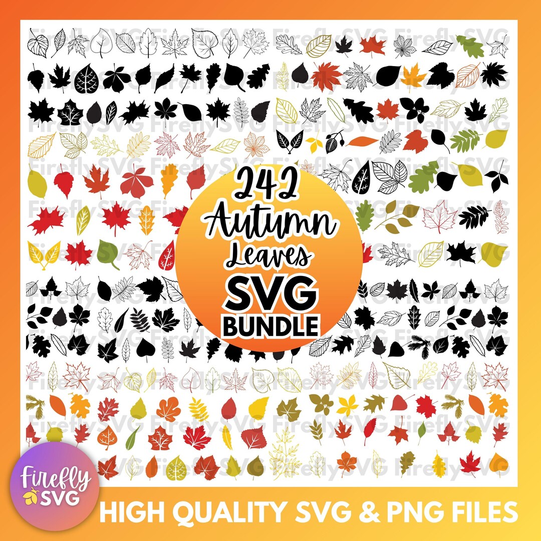 Autumn Leaves SVG Bundle, Autumn Svg, Fall Svg Bundle, Fall Svg, Autumn ...
