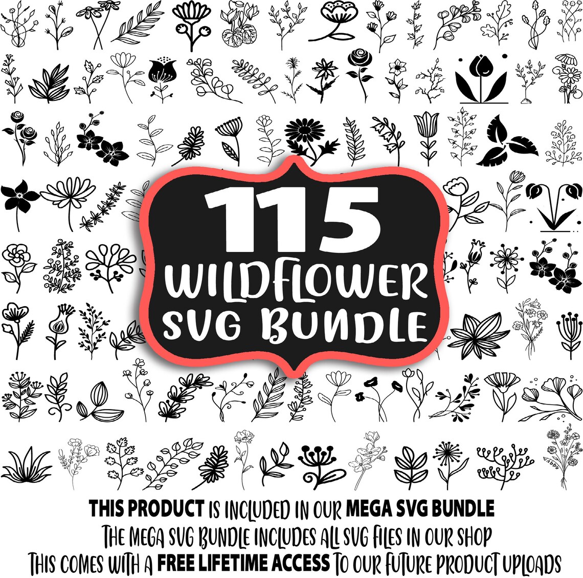 Wildflower SVG Bundle Botanical Svg Plant Svg Flower Svg Wildflowers ...