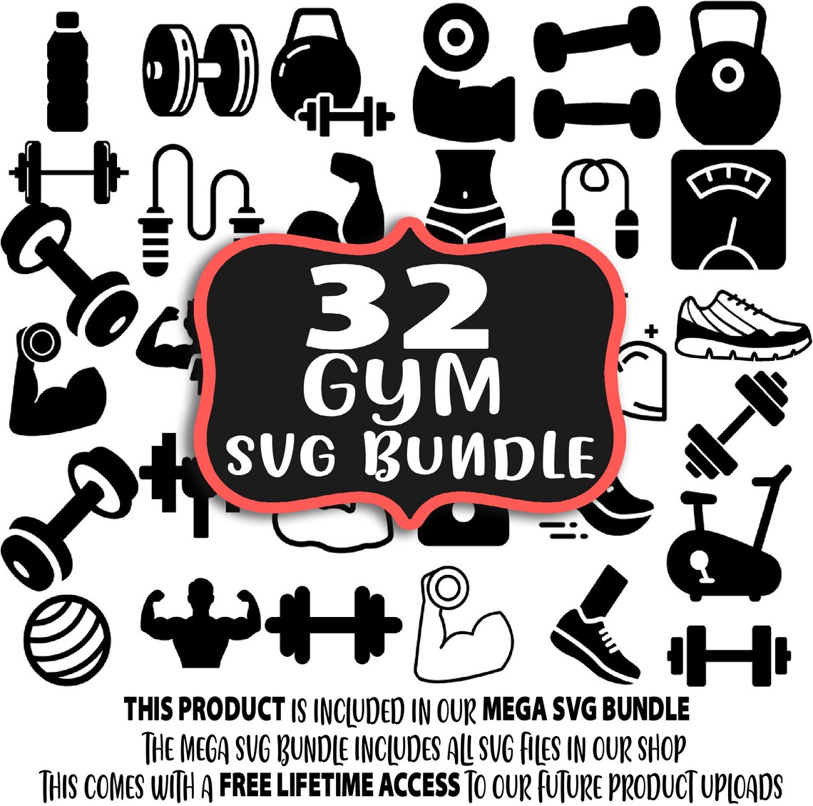 Gym SVG Bundle, Gym Svg, Workout Svg, Fitness Svg, Exercise Svg ...
