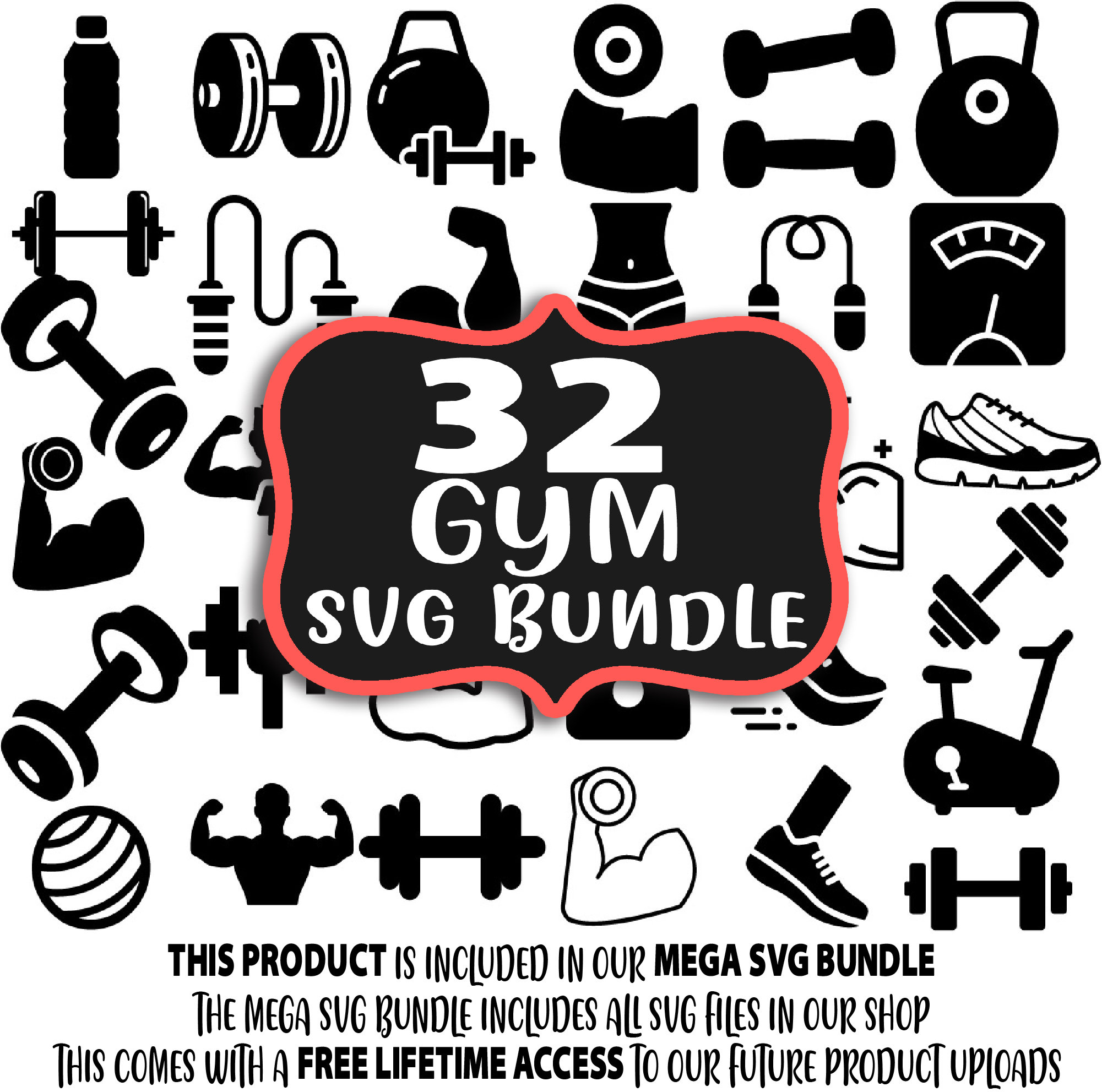 Gym SVG Bundle Gym Svg Workout Svg Fitness Svg Exercise - Etsy
