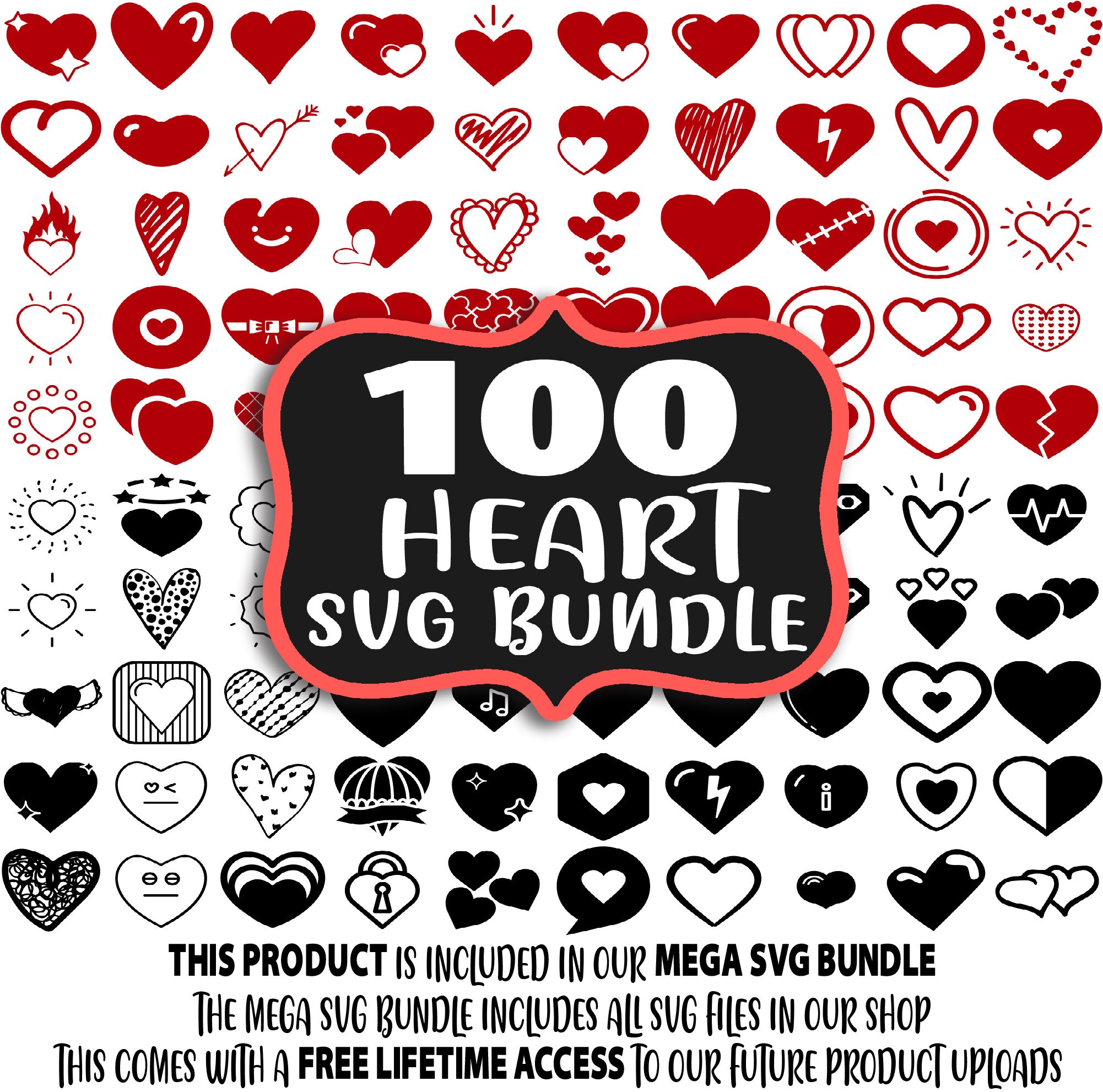 Heart SVG Bundle, Heart Svg, Doodle Heart Svg, Love Svg, Hand Drawn ...