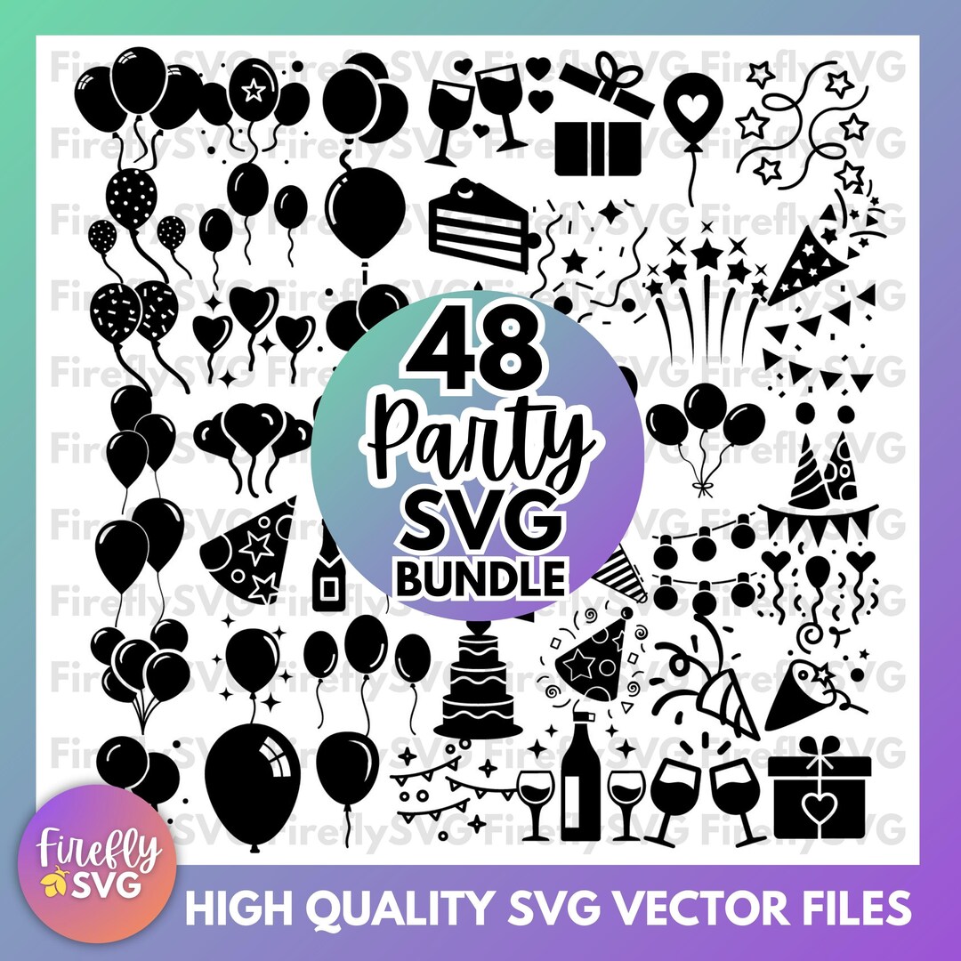 Party SVG Bundle, Birthday Svg Bundle, Happy Birthday Svg, Svg Bundle ...