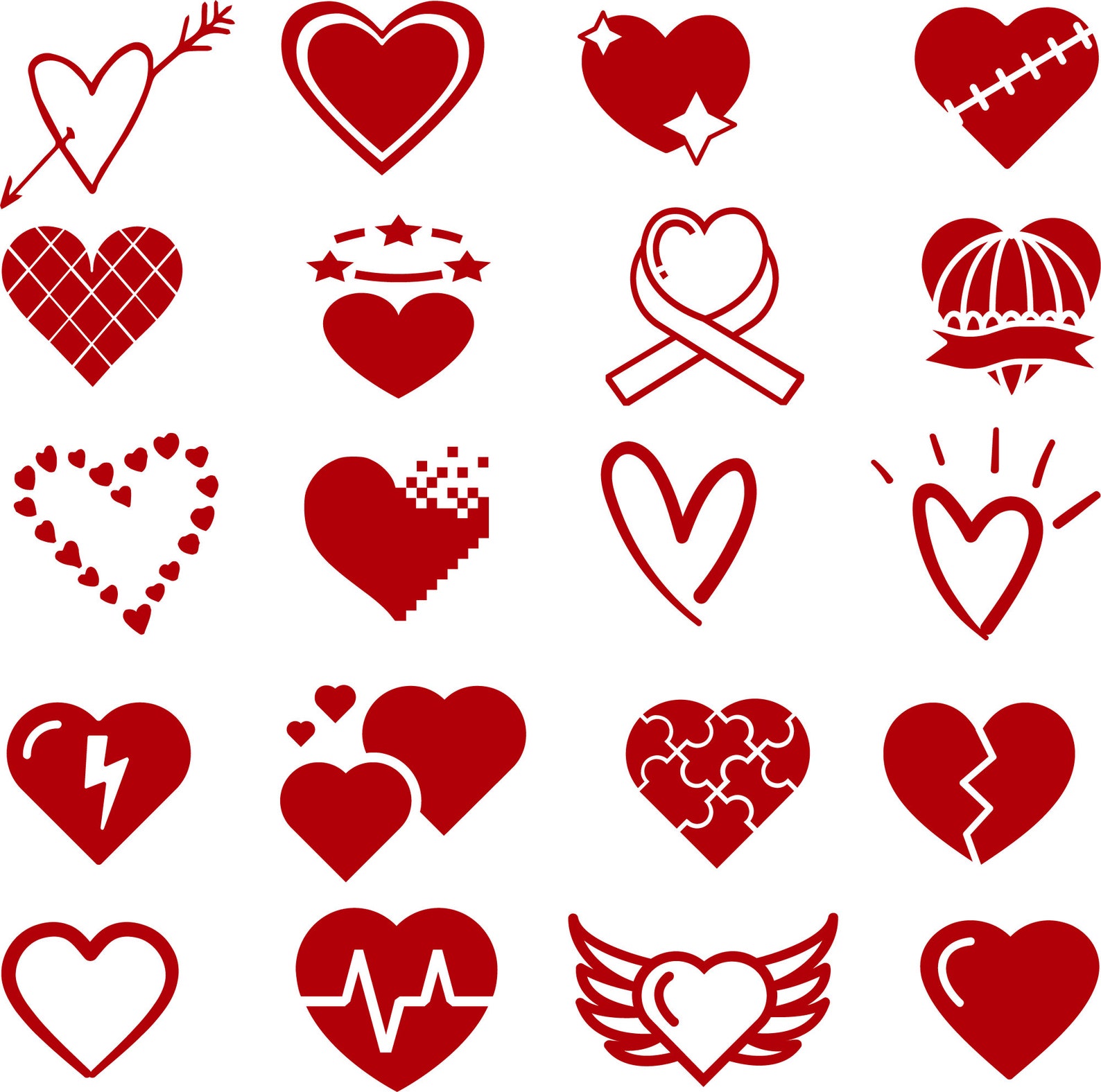 Heart SVG Bundle, Heart Svg, Doodle Heart Svg, Love Svg, Hand Drawn ...