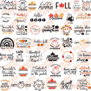 Fall SVG Bundle, Fall Svg, Happy Fall Svg, Autumn Svg, Thanksgiving Svg ...