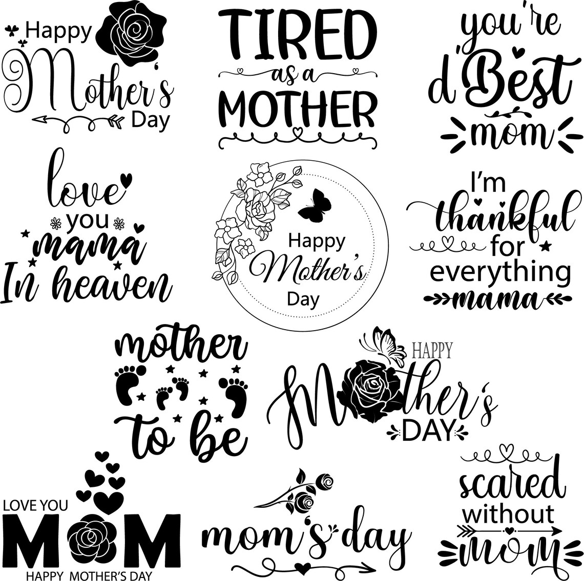 Mothers Day Svg Bundle Mothers Day Svg Mom Life Svg Mama Svg Mom