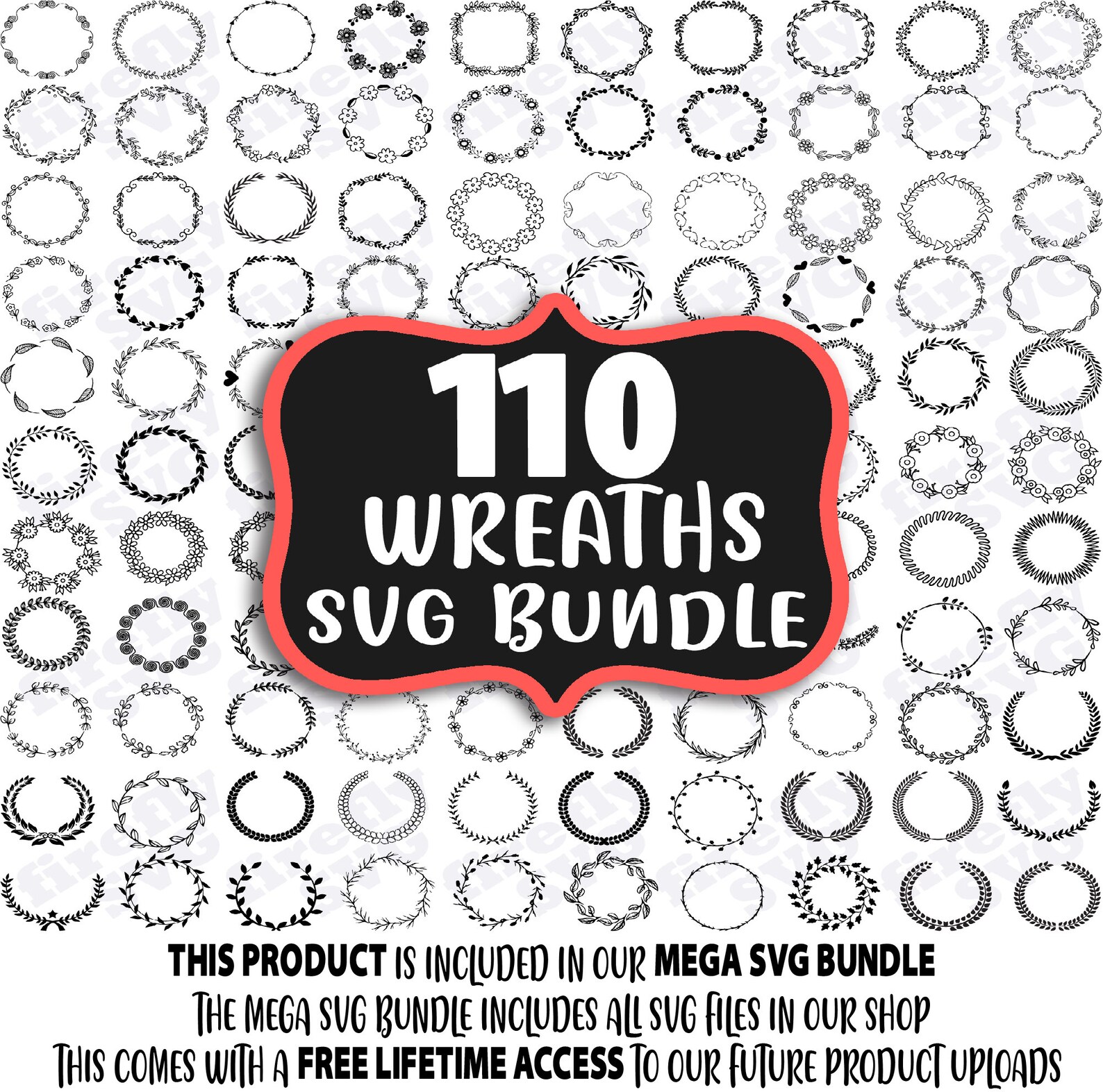 Wreath SVG Bundle Floral Wreath Svg Svg Files for Cricut - Etsy