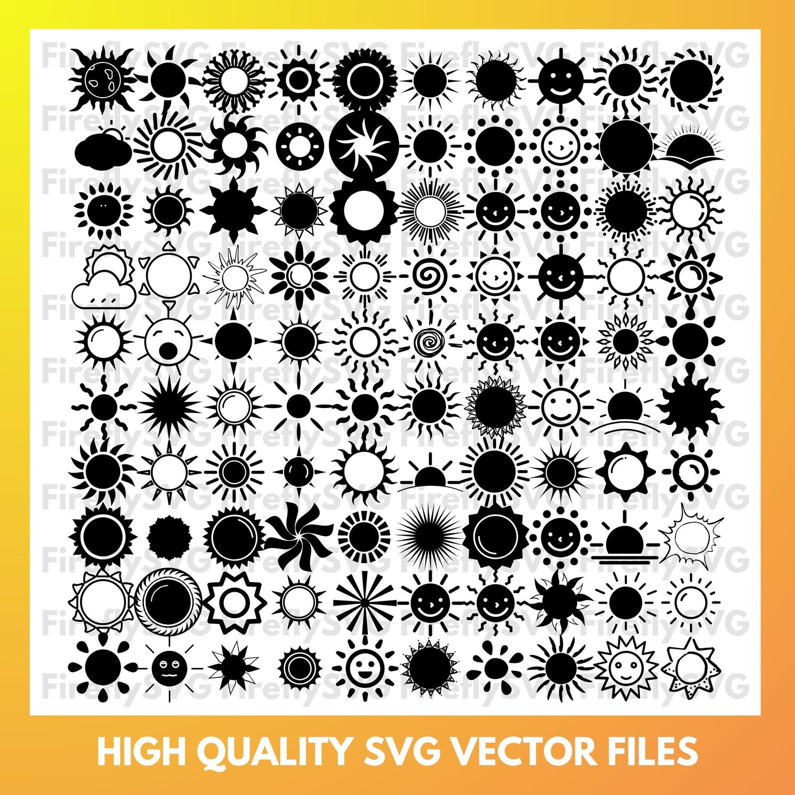 Sun SVG Bundle, Sun Clipart, Summer Svg, Sunshine Svg, Sun Svg, Svg ...