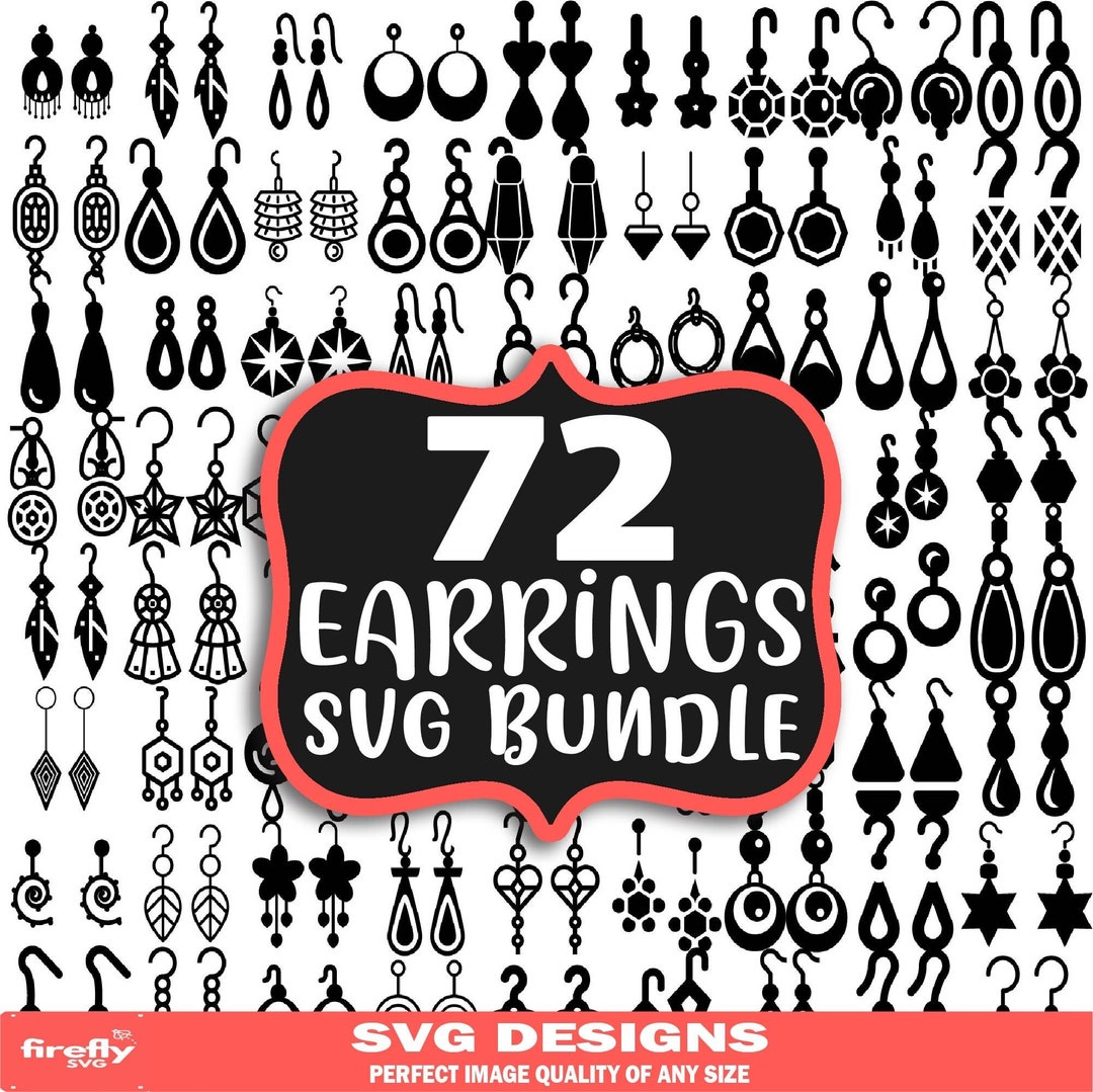 Earring SVG Bundle, Earrings Svg, Leather Earrings Svg, Teardrop ...