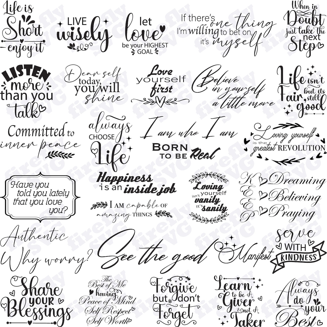 Motivation Quotes SVG Bundle Motivational Sayings Bundle Inspirational ...