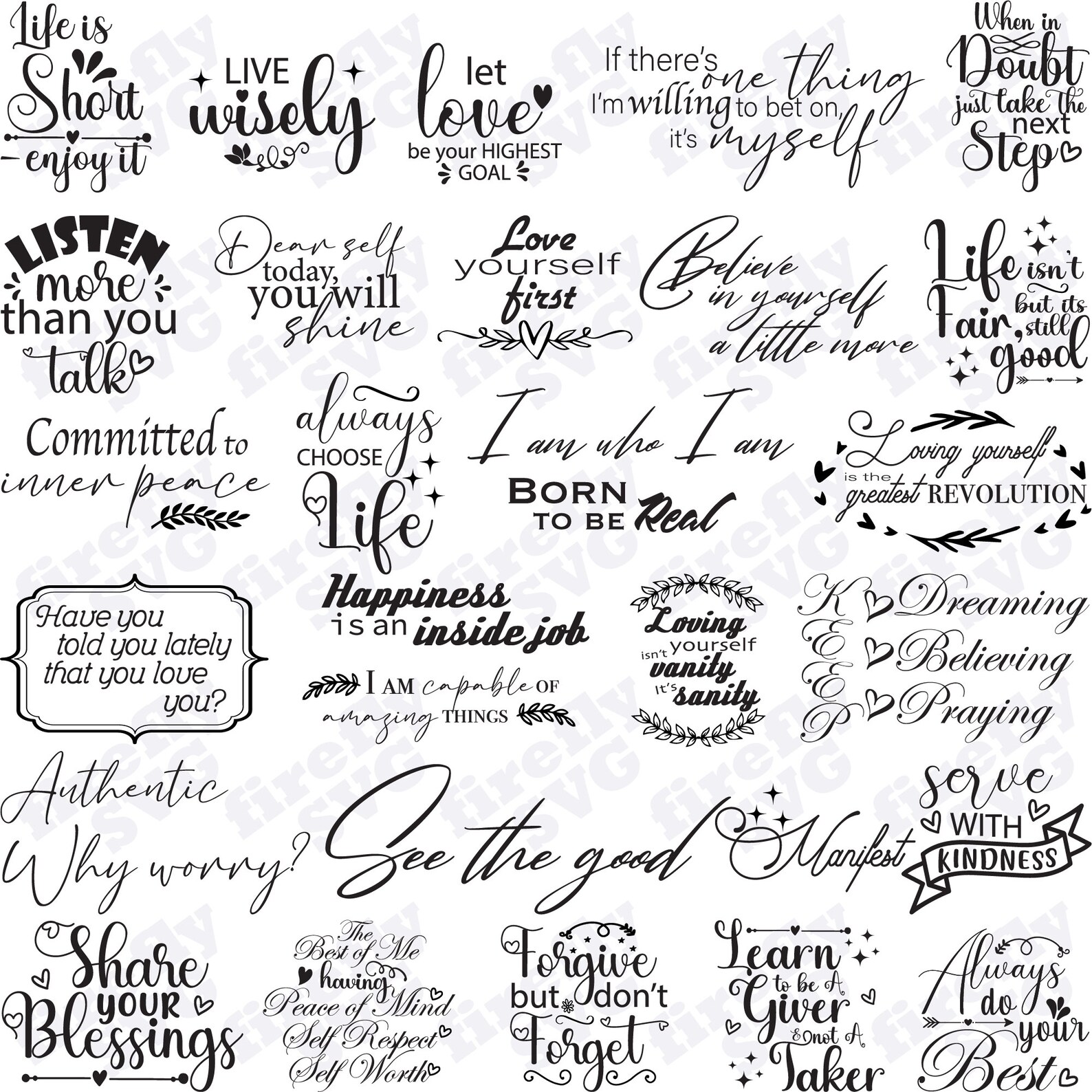 Motivation Quotes SVG Bundle Motivational Sayings Bundle Inspirational ...