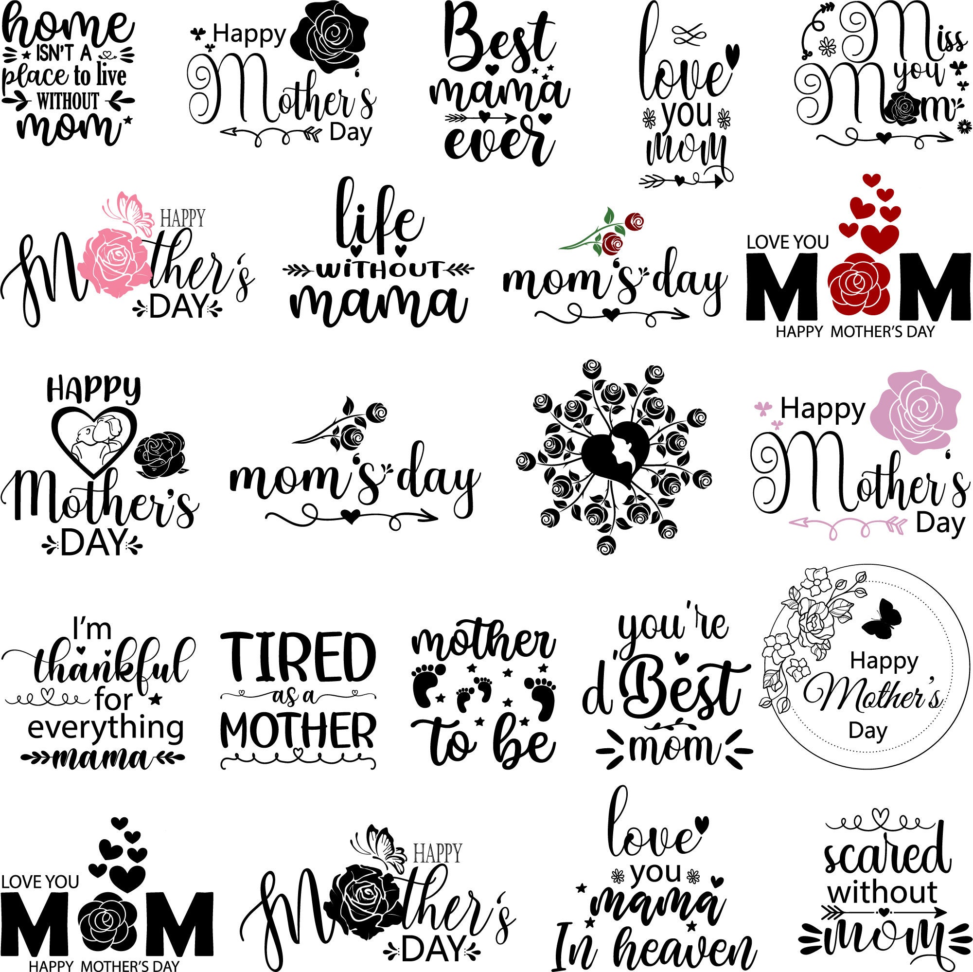 Mothers Day Svg Bundle Mothers Day Svg Mom Life Svg Mama Svg Mom