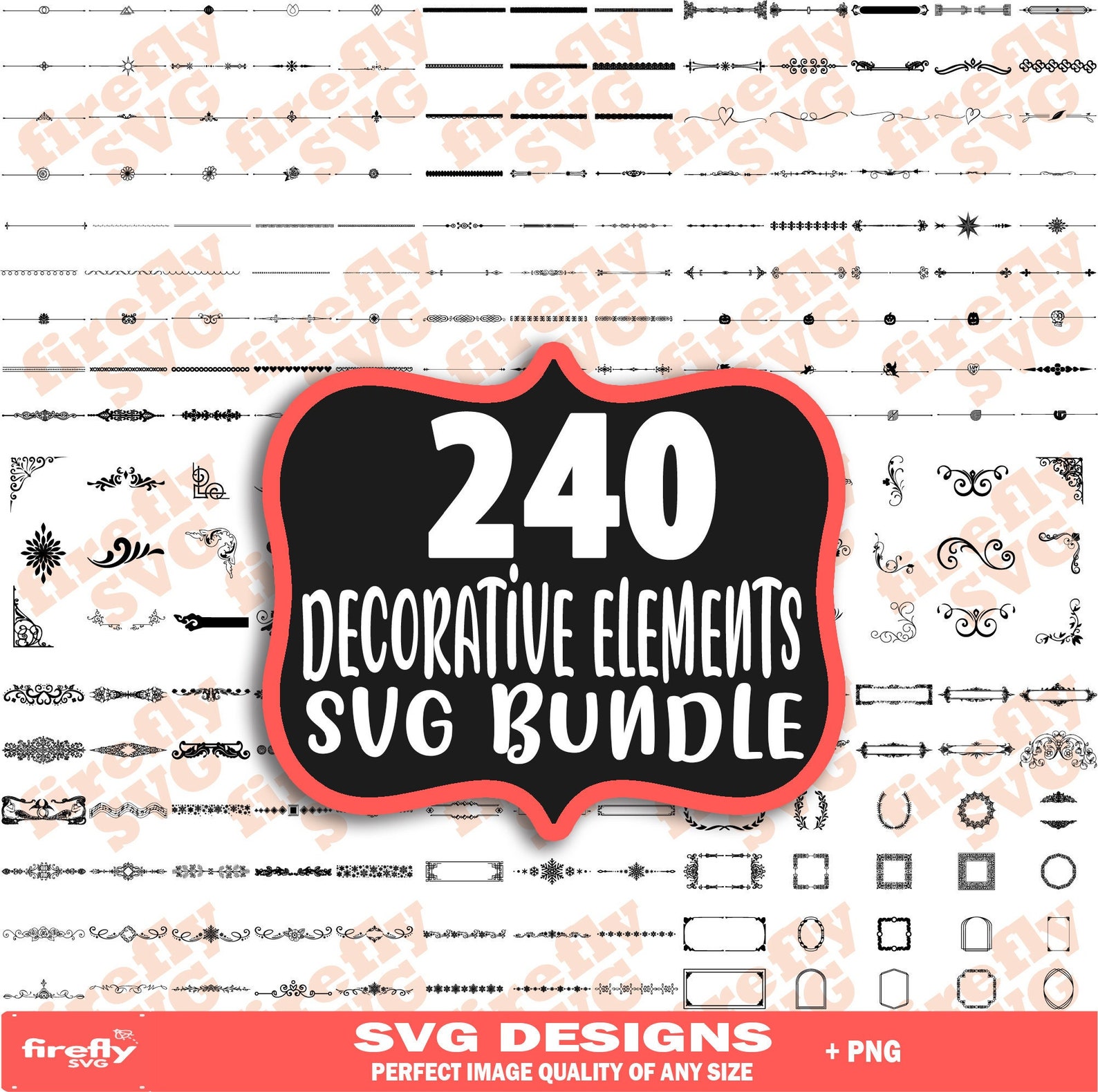 Decorative Elements SVG Ornaments SVG Flourishes Svg Twirls Svg Text ...