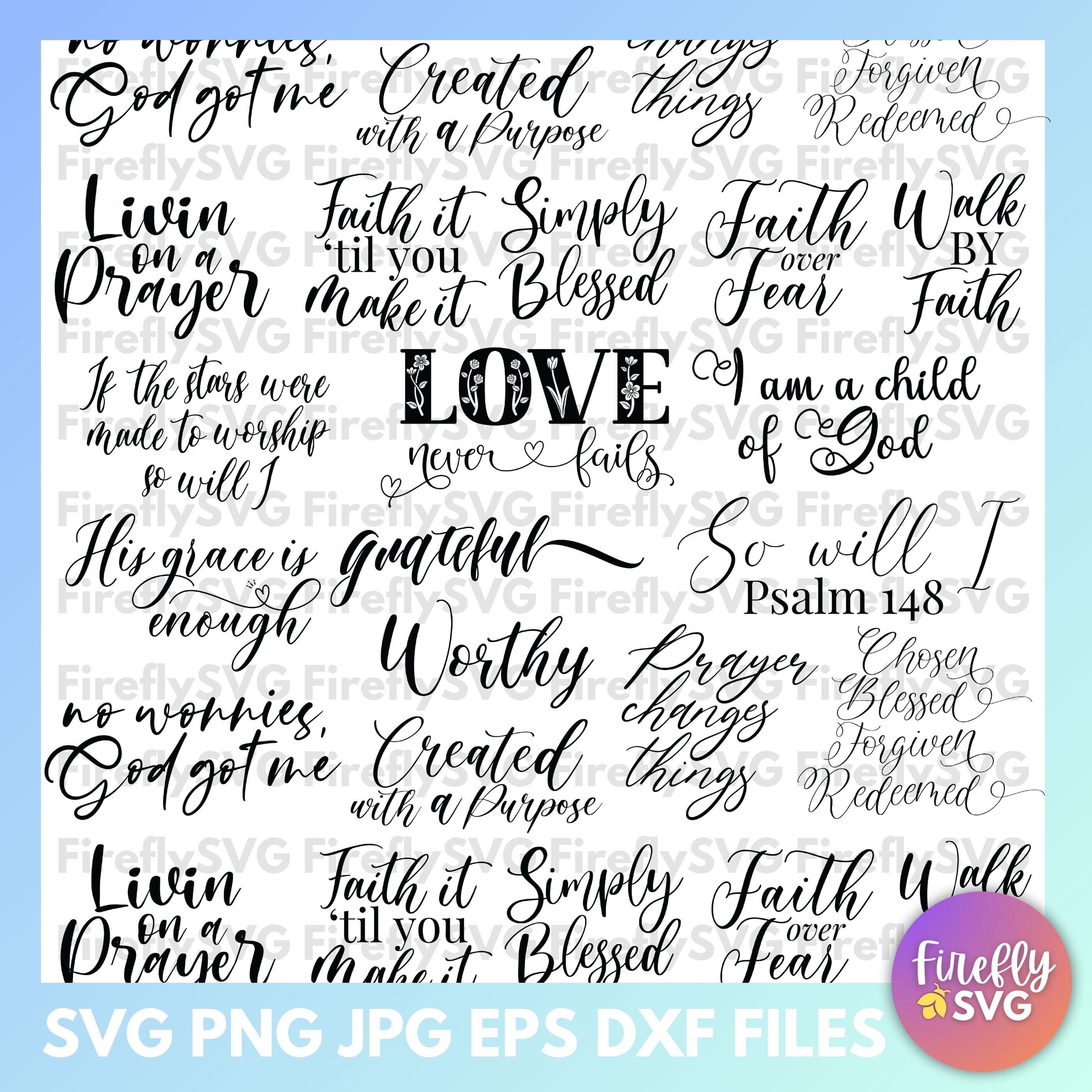 20 Christian SVG Bundle Bible Verse Svg Bible Svg Christian Svg Faith ...