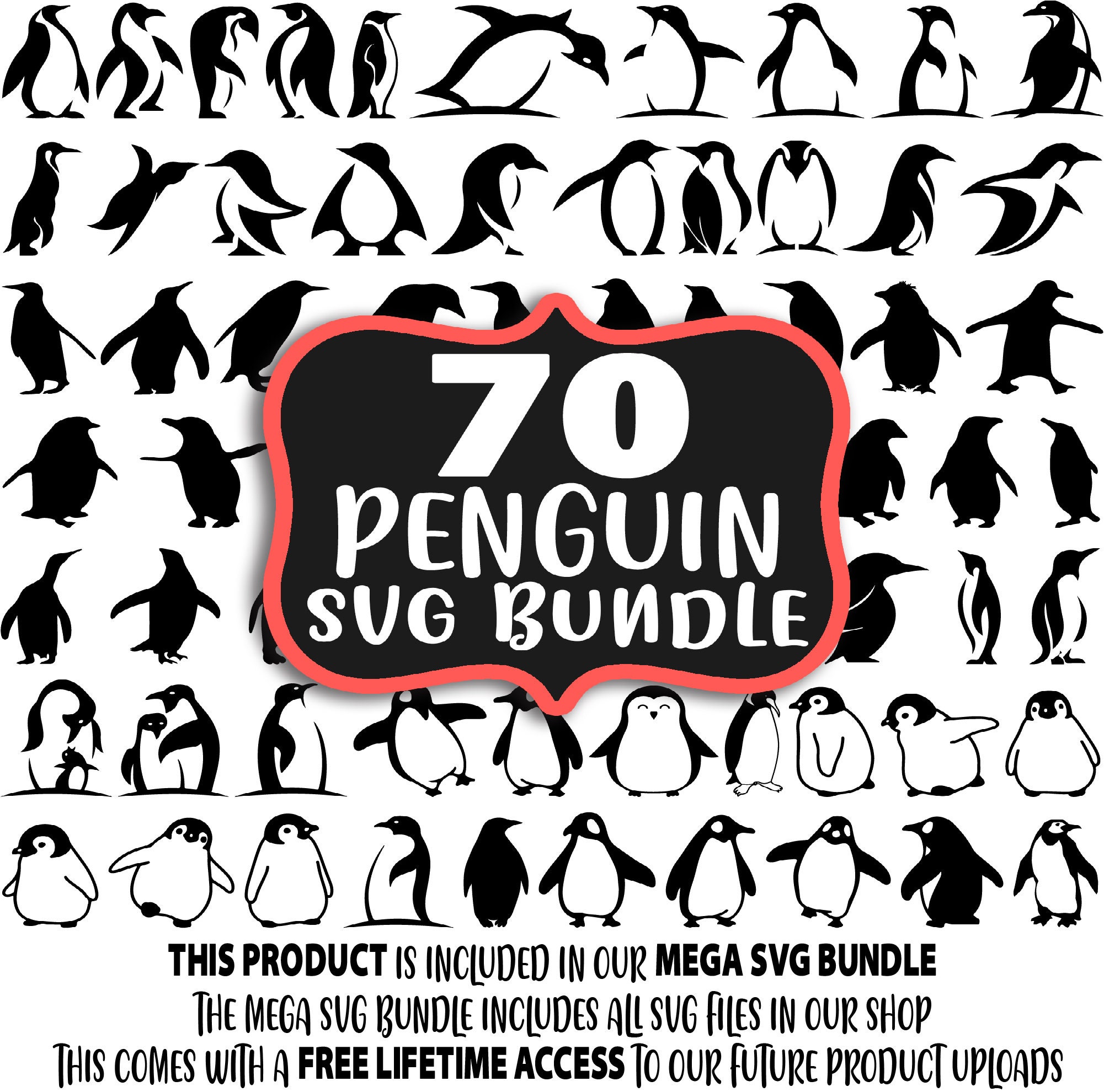 Penguin SVG Bundle Penguin Svg Penguin Clipart Penguin - Etsy
