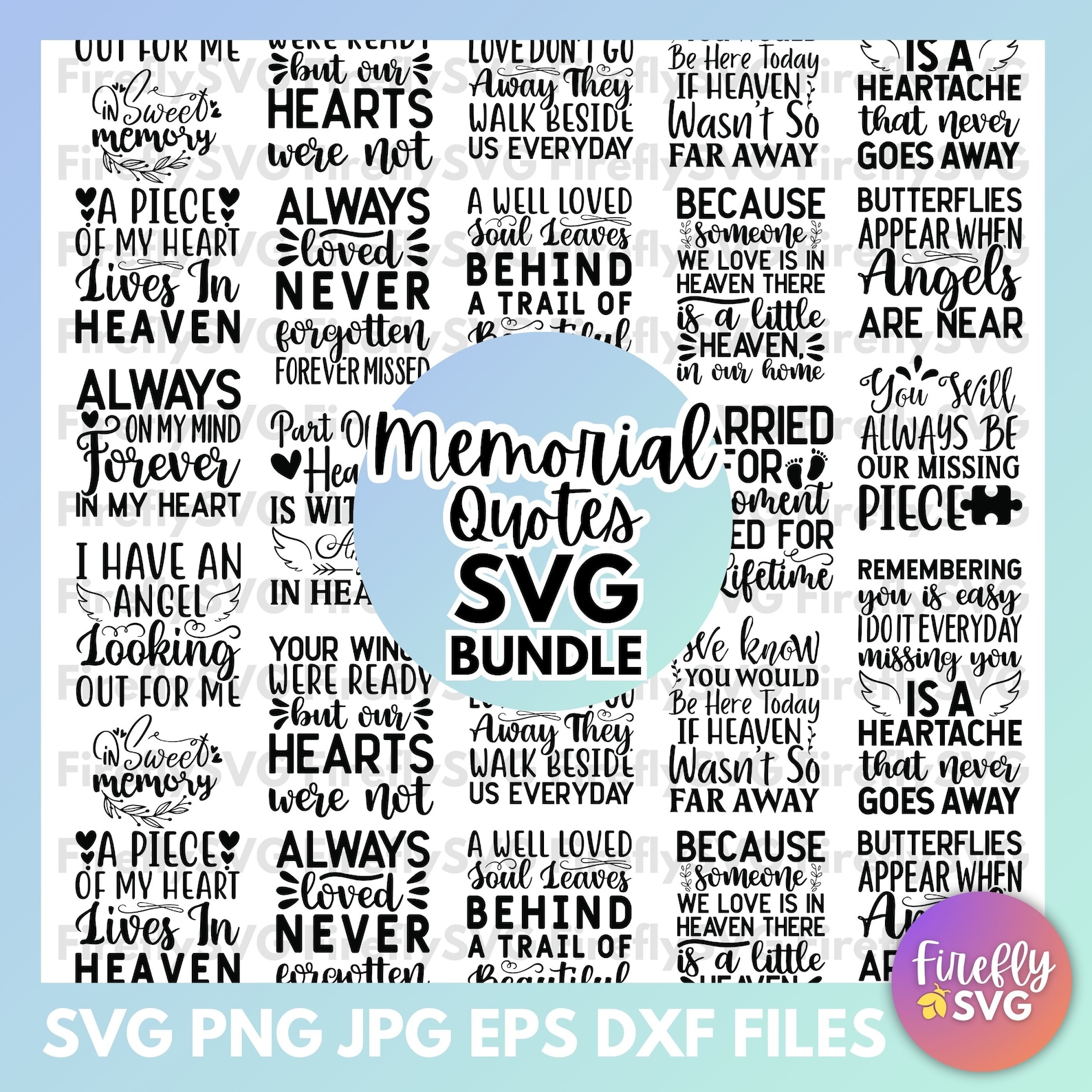 20 Memorial SVG Bundle Memorial Quotes Svg Rest in Peace Svg Loving ...