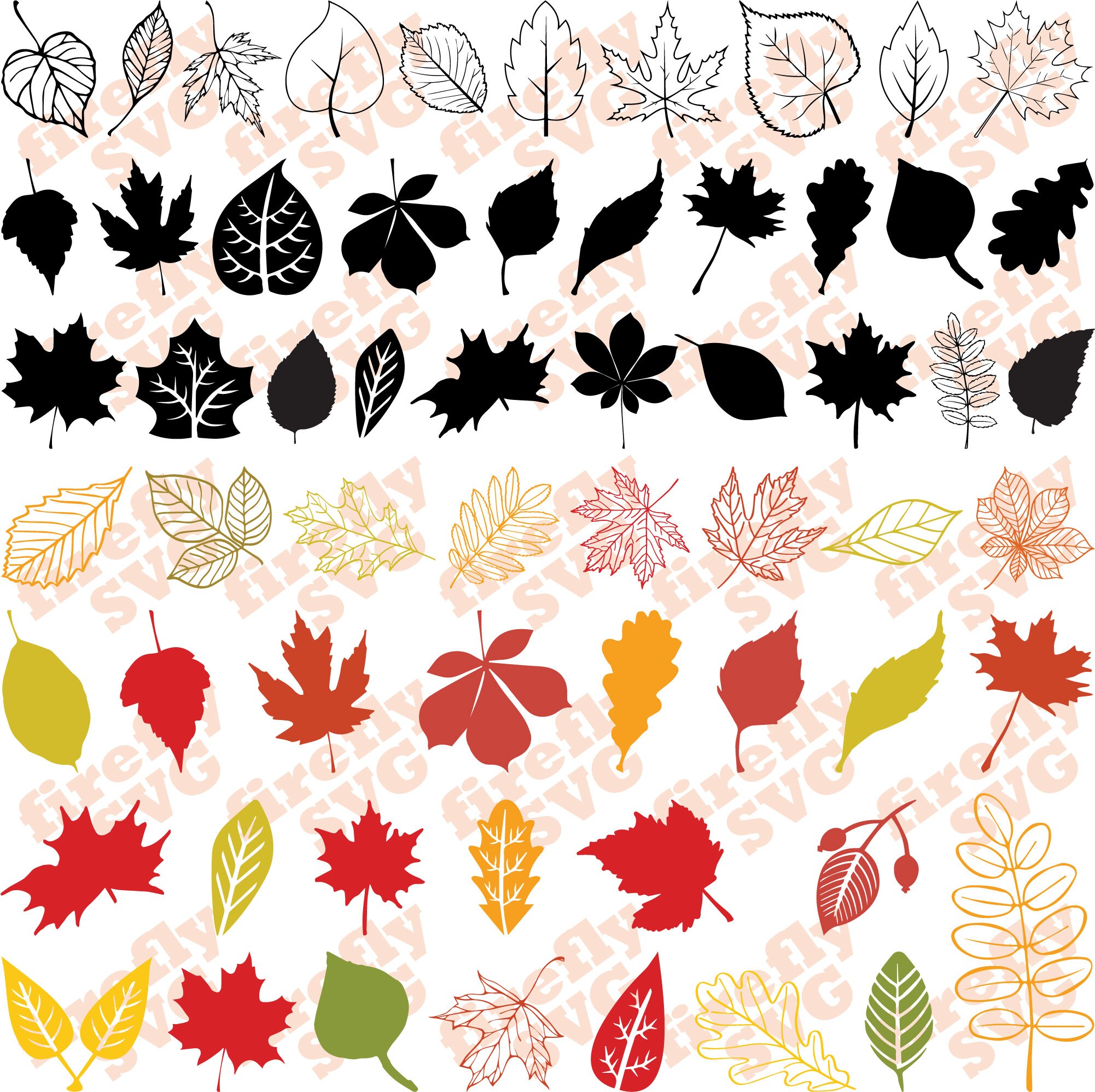 Autumn Leaves SVG Bundle Autumn Svg Fall Svg Bundle Fall - Etsy UK