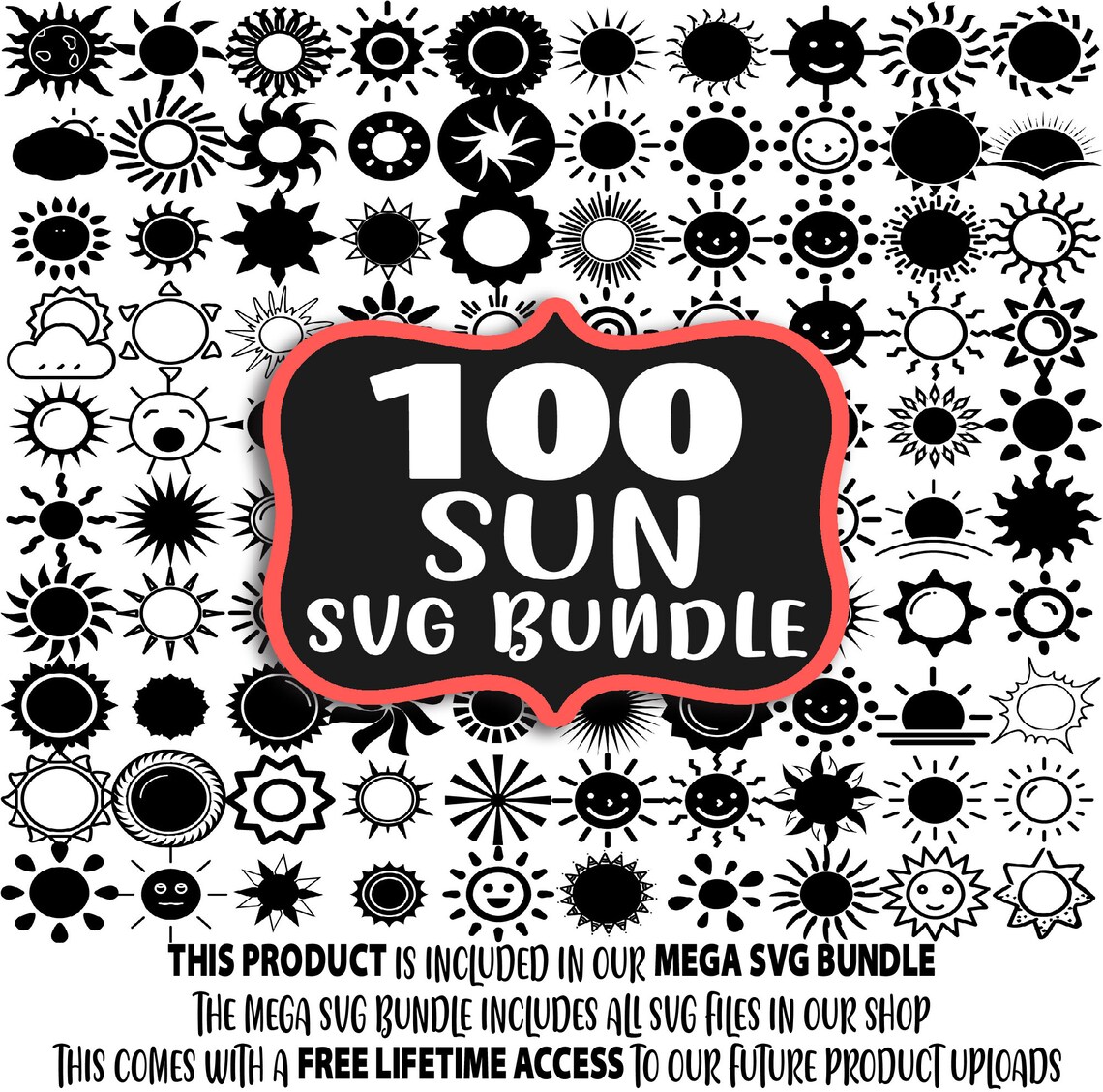 Sun SVG Bundle, Sun Clipart, Summer Svg, Sunshine Svg, Sun Svg, Svg ...