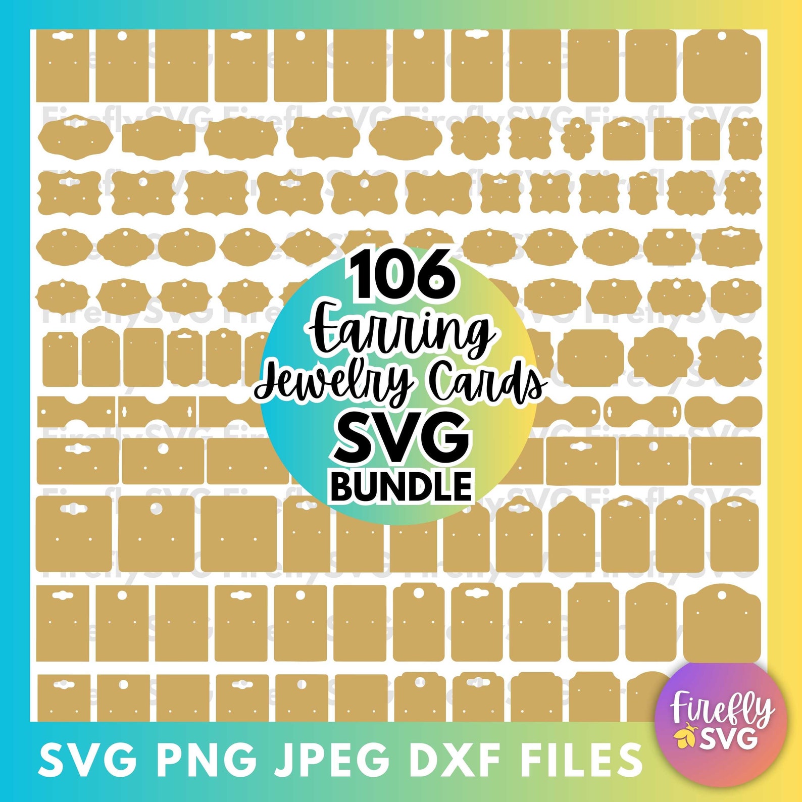 Earring Display Cards SVG Earring Card Template Earring Holder Cut ...