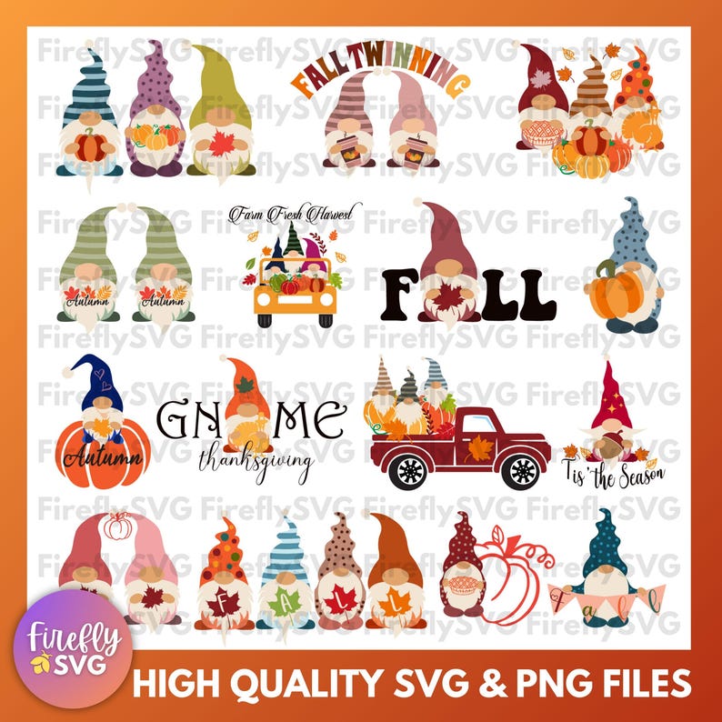 Fall Gnomes SVG Bundle, Fall Svg, Gnomes, Autumn Gnomes Svg, Hello Fall ...