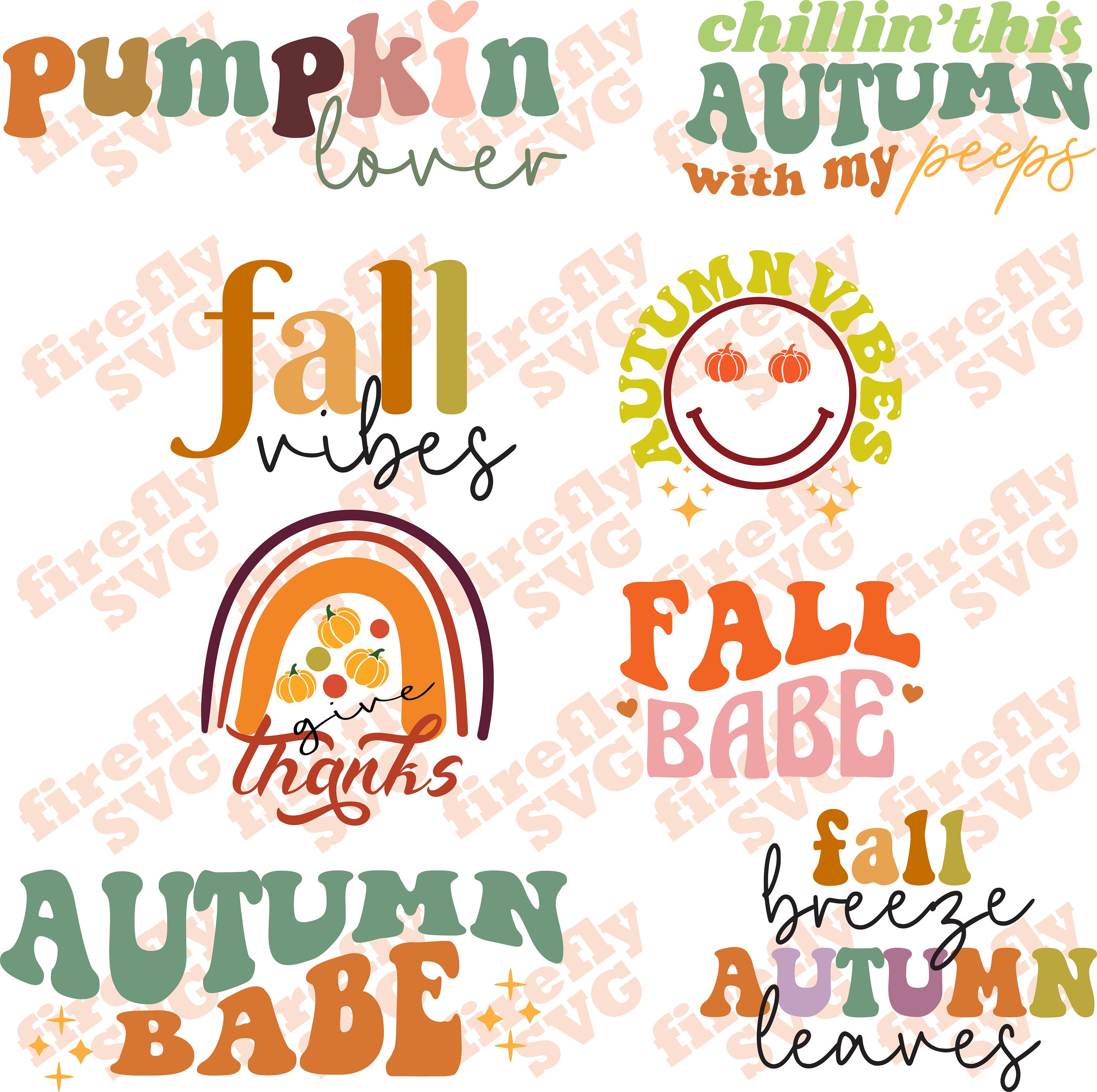 Retro Fall SVG Bundle, Fall SVG, Autumn SVG, Thanksgiving Svg, Hello ...