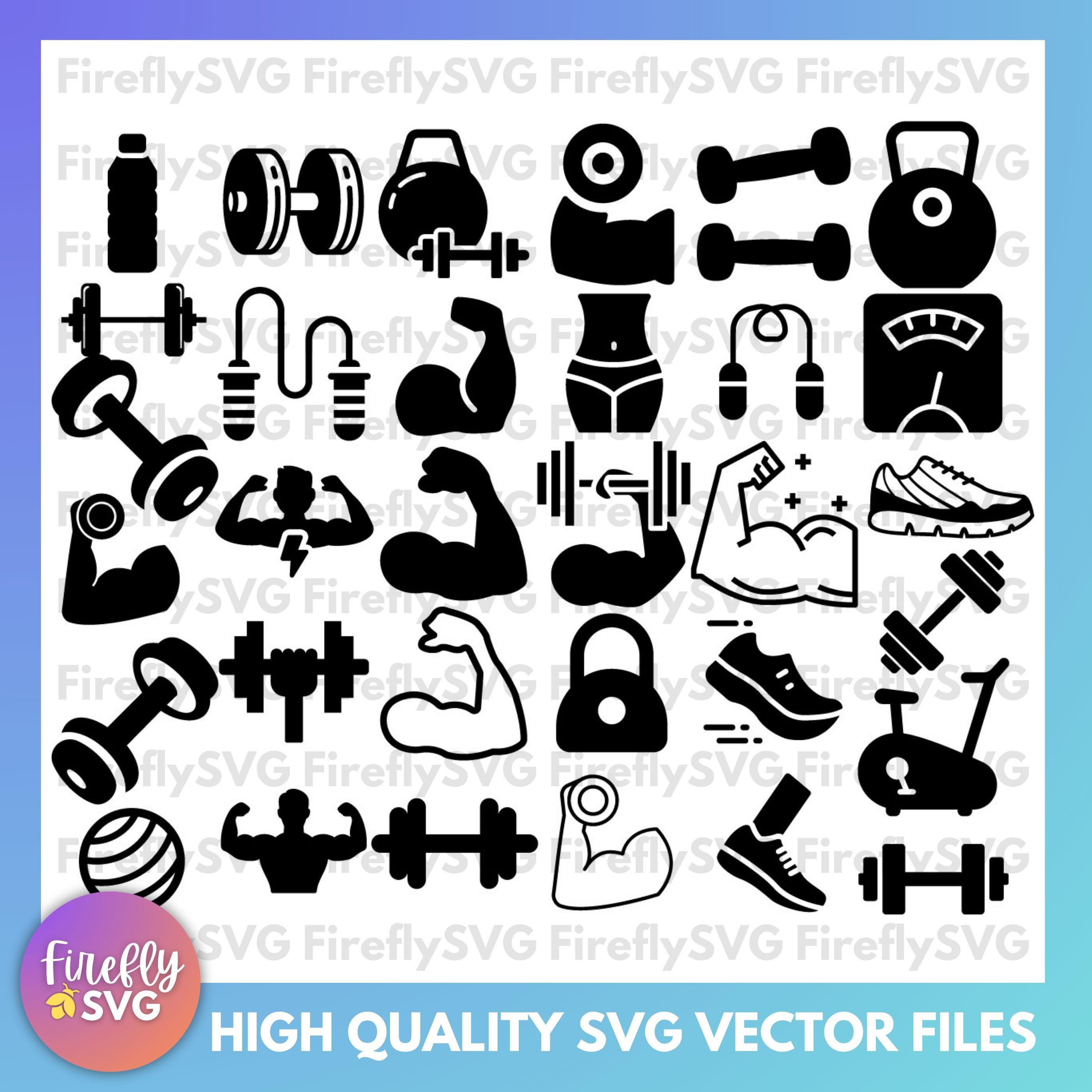 Gym SVG Bundle, Gym Svg, Workout Svg, Fitness Svg, Exercise Svg ...