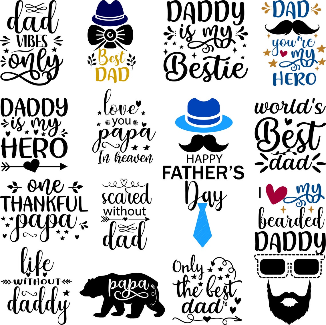 Fathers Day SVG Bundle Dady Svg Svg Dad Svg Svg Bundle - Etsy