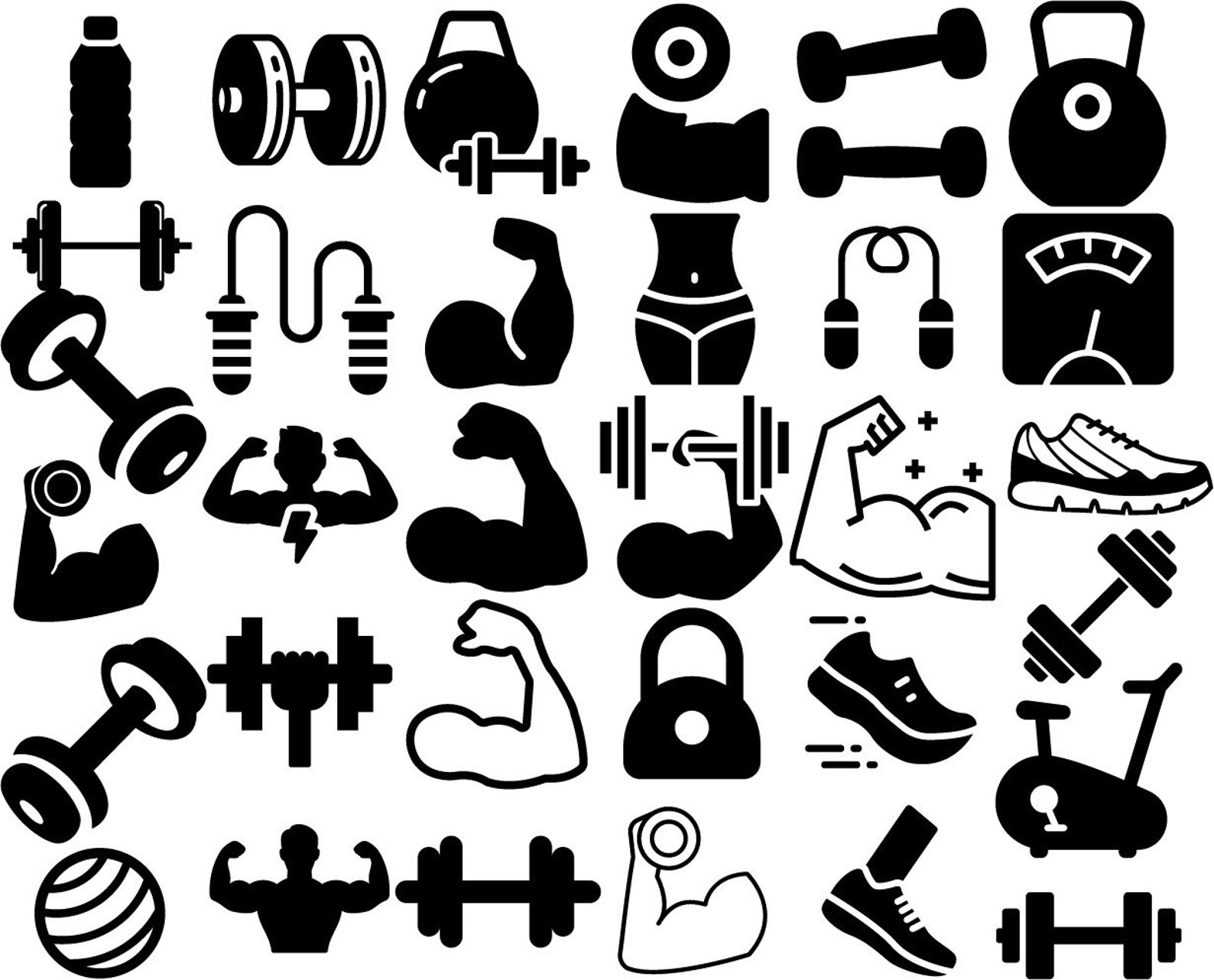 Gym SVG Bundle Gym Svg Workout Svg Fitness Svg Exercise | Etsy
