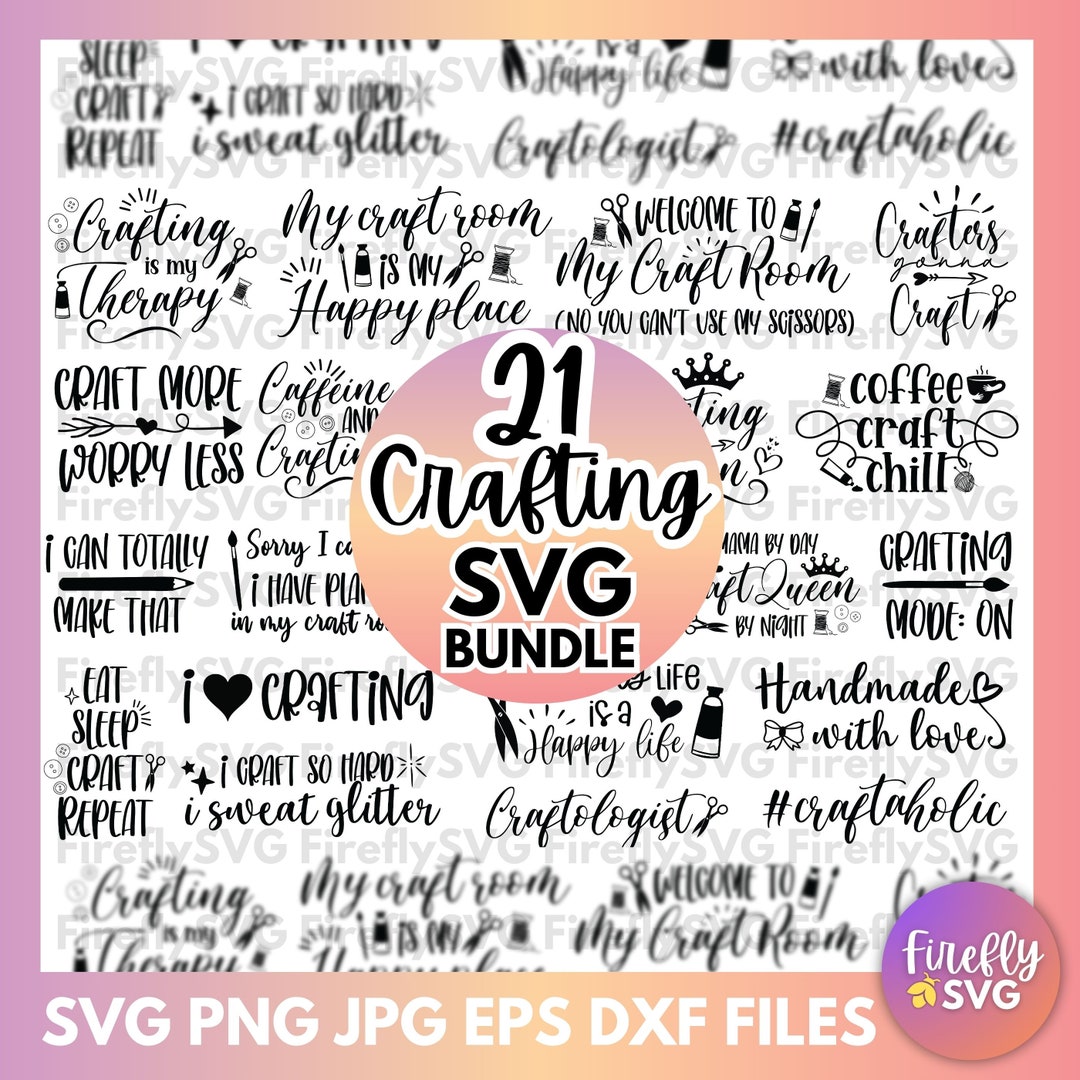 Crafting SVG Bundle Crafty Svg Craft Svg Crafter Svg Funny Quotes Sassy ...