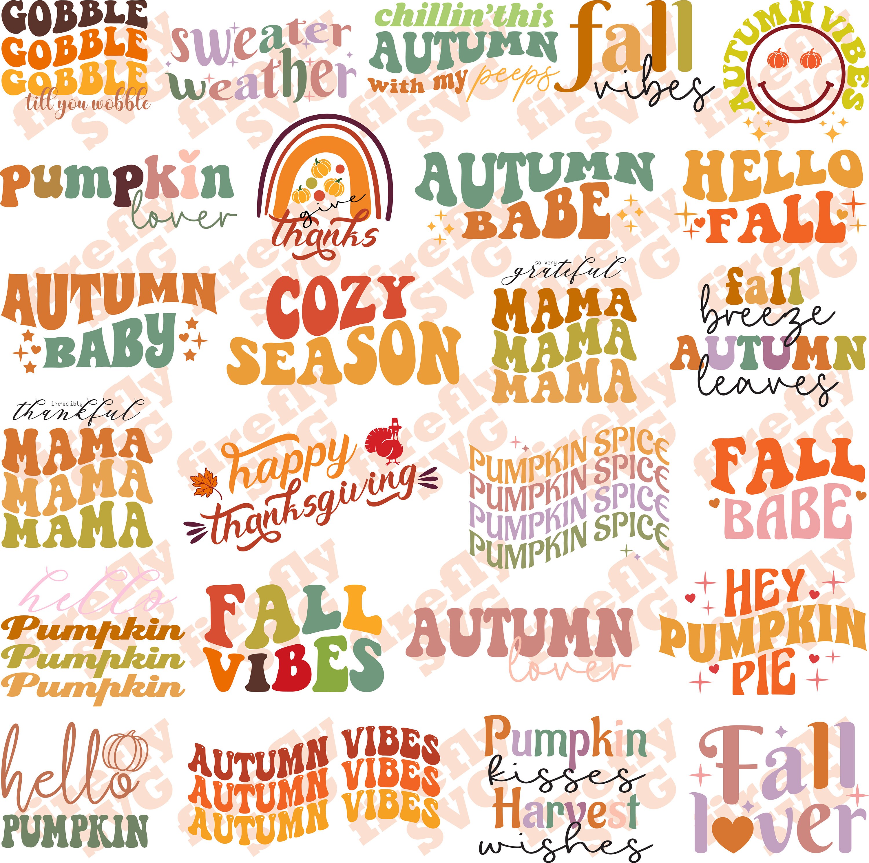 Retro Fall SVG Bundle, Fall SVG, Autumn SVG, Thanksgiving Svg, Hello ...
